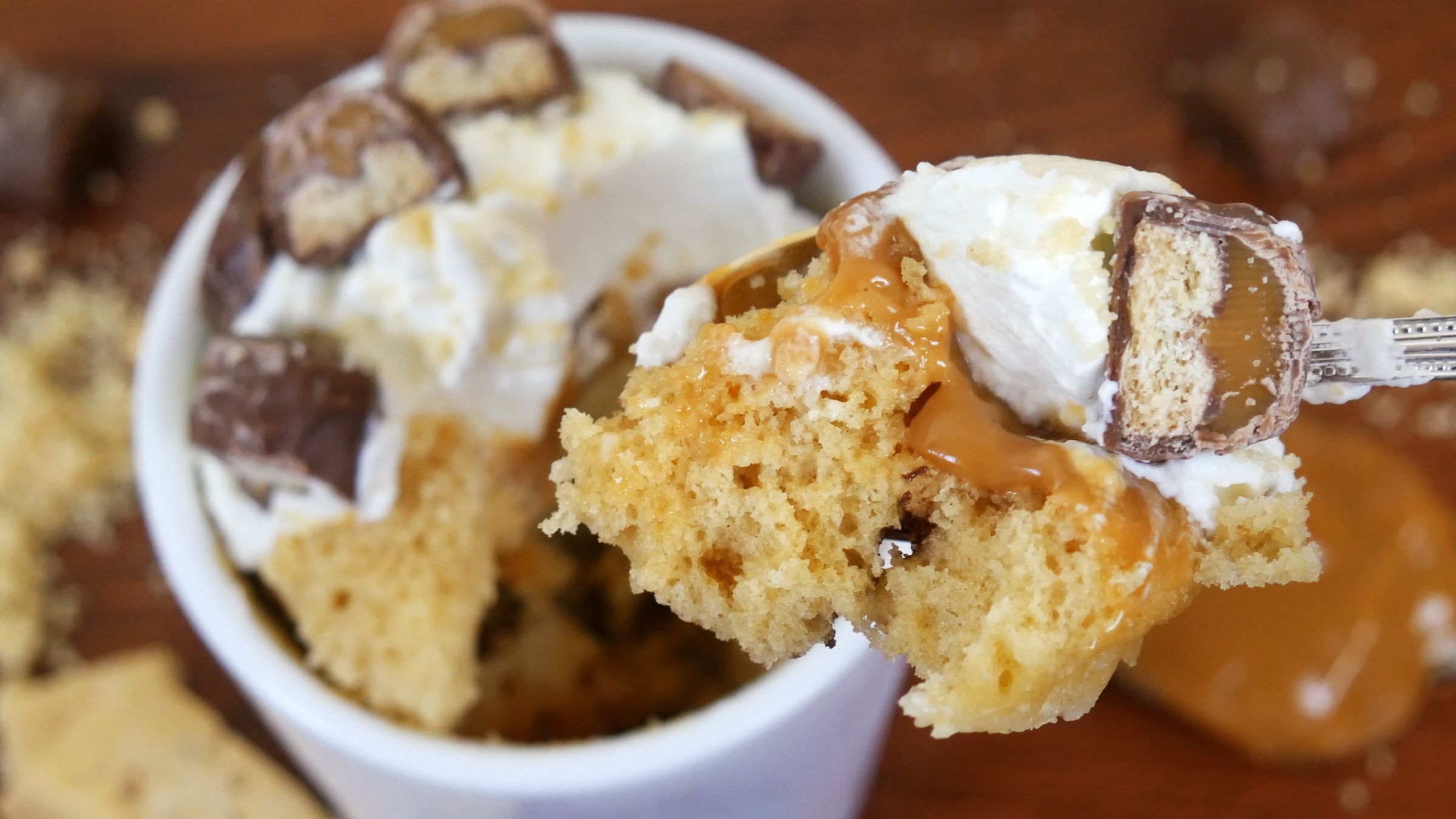 TWIX (CARAMEL MILLIONAIRE SHORTBREAD) MUG CAKE : 3 Steps (with Pictures ...