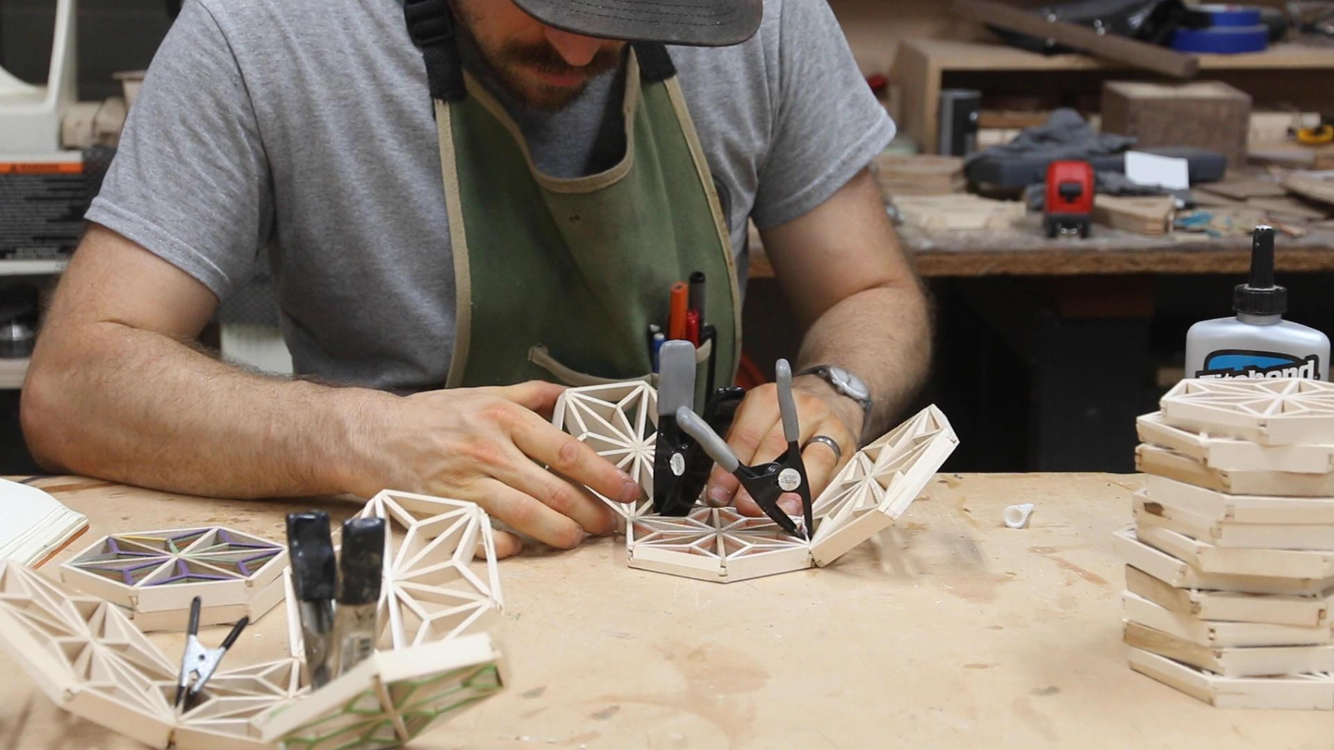 Truncated Icosahedron Kumiko Lamp : 8 Steps (with Pictures) - Instructables