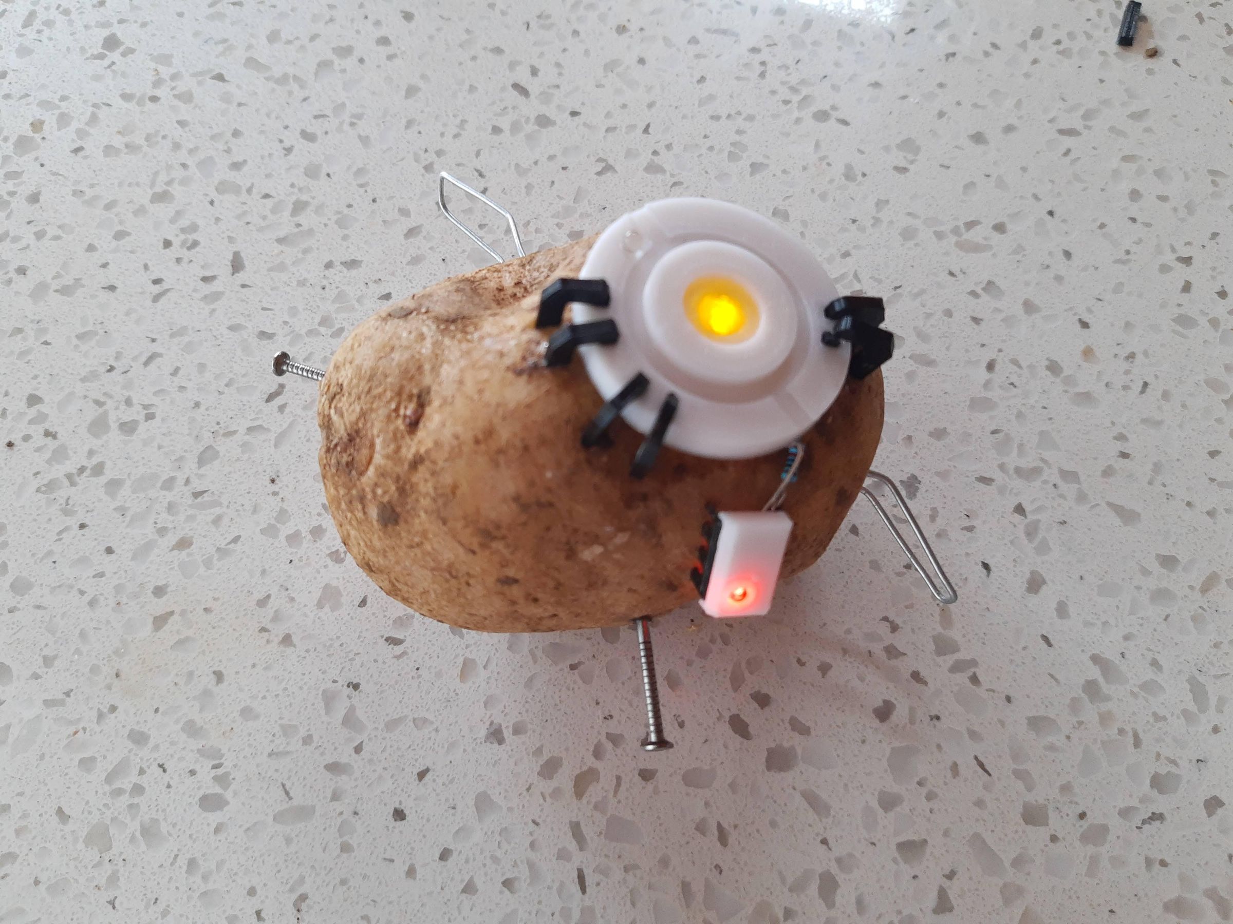 GLaDOS Potato Replica (with Lights) : 5 Steps (with Pictures ...