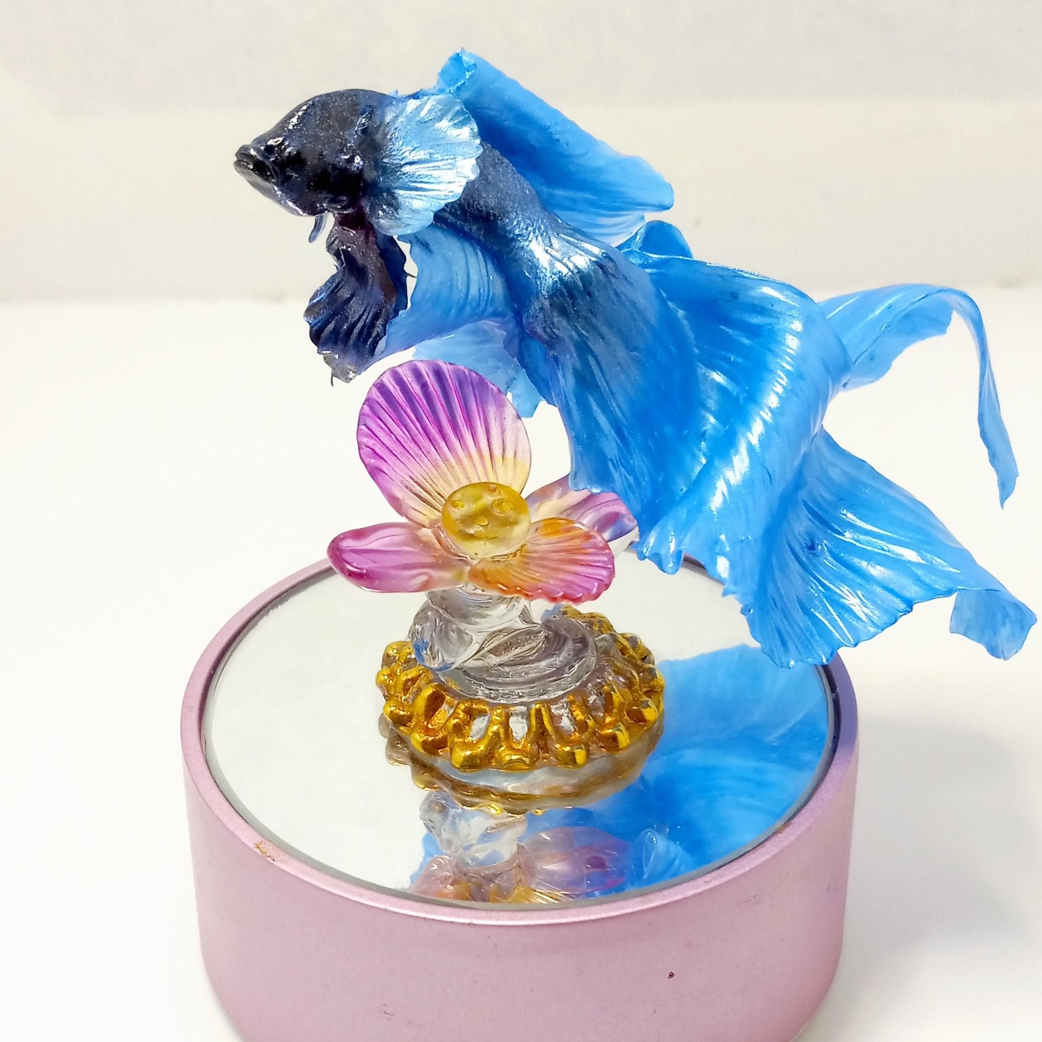 Blue Betta Fish Sculpture From Clay : 15 Steps (with Pictures ...