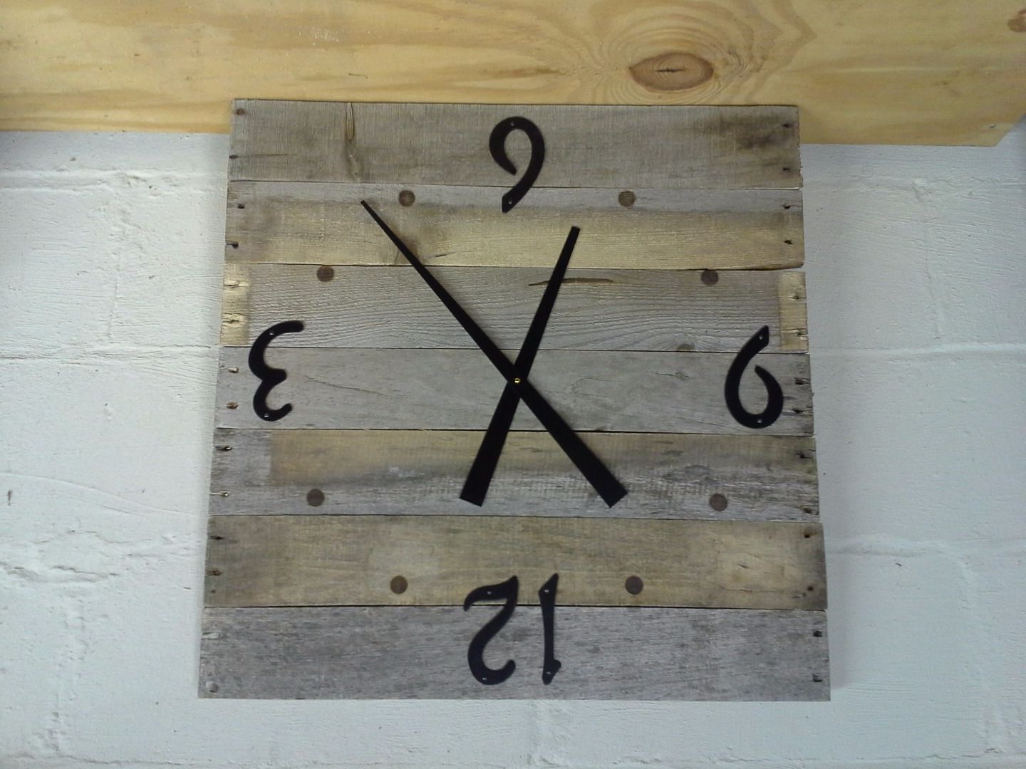 Clock From Used Pallets