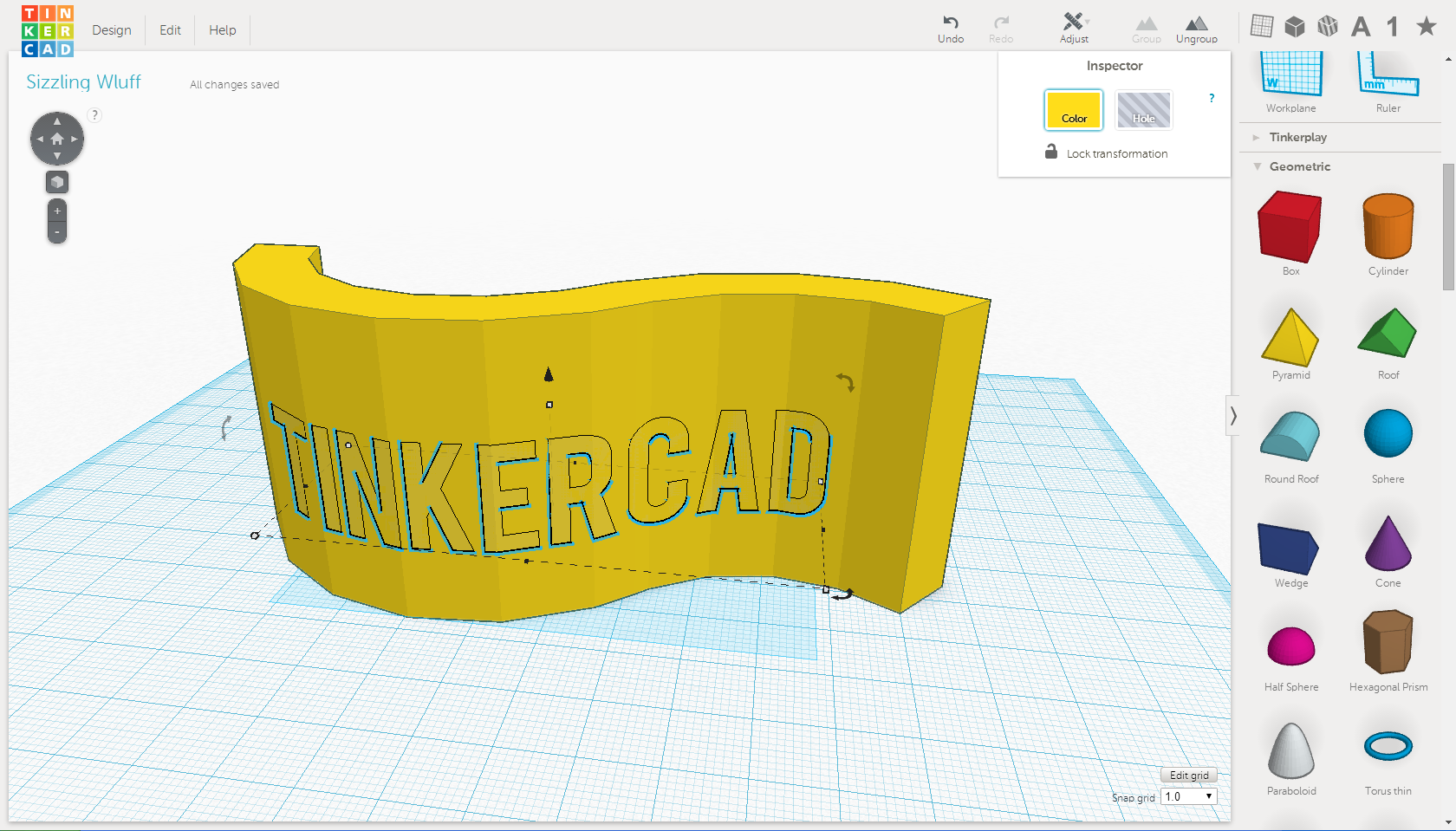 Tinkercad: Easy to Create Curve Text : 6 Steps (with Pictures ...