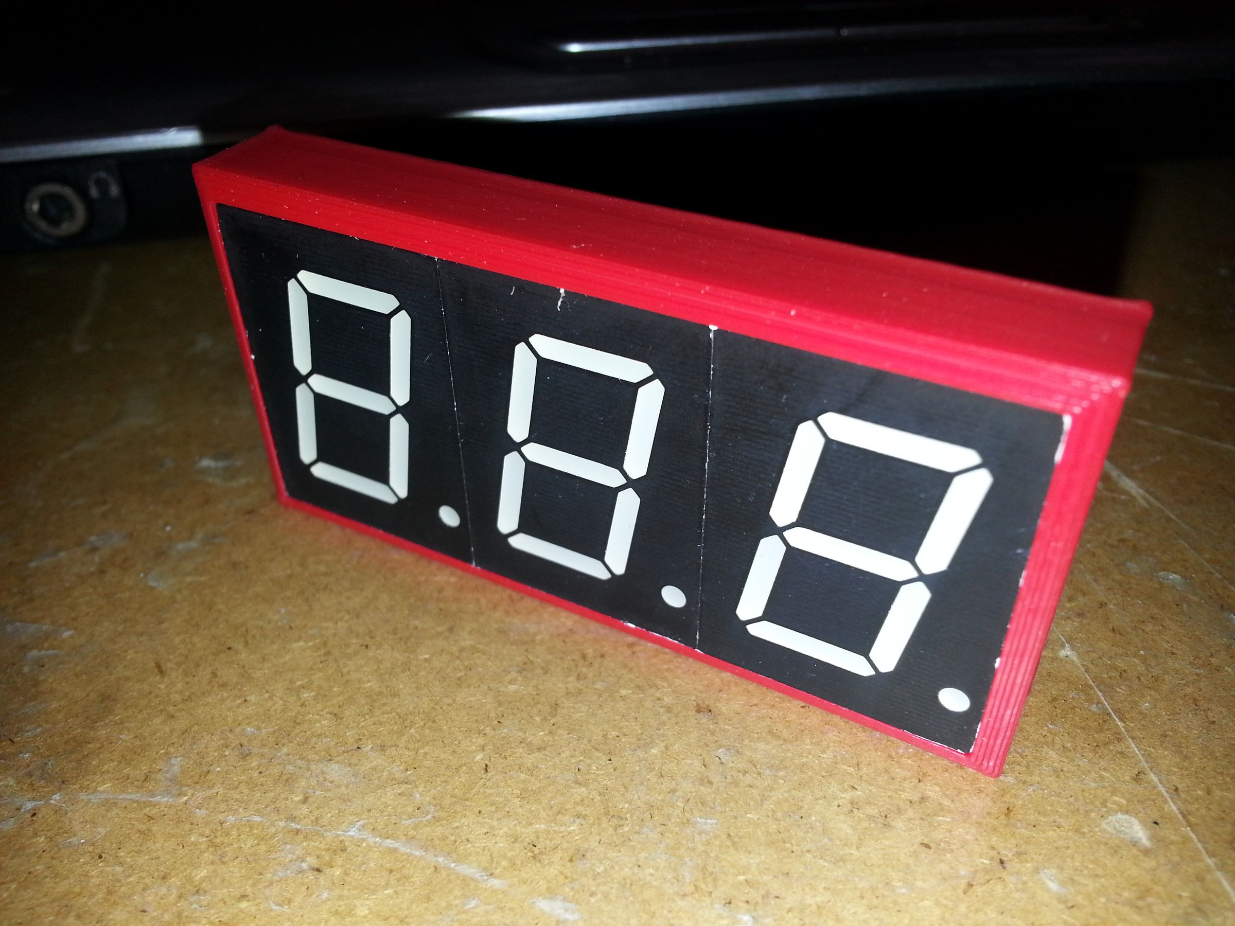 3D Printed Part. 3-digit 7-segment LED Enclosure. I Made It at TechShop ...