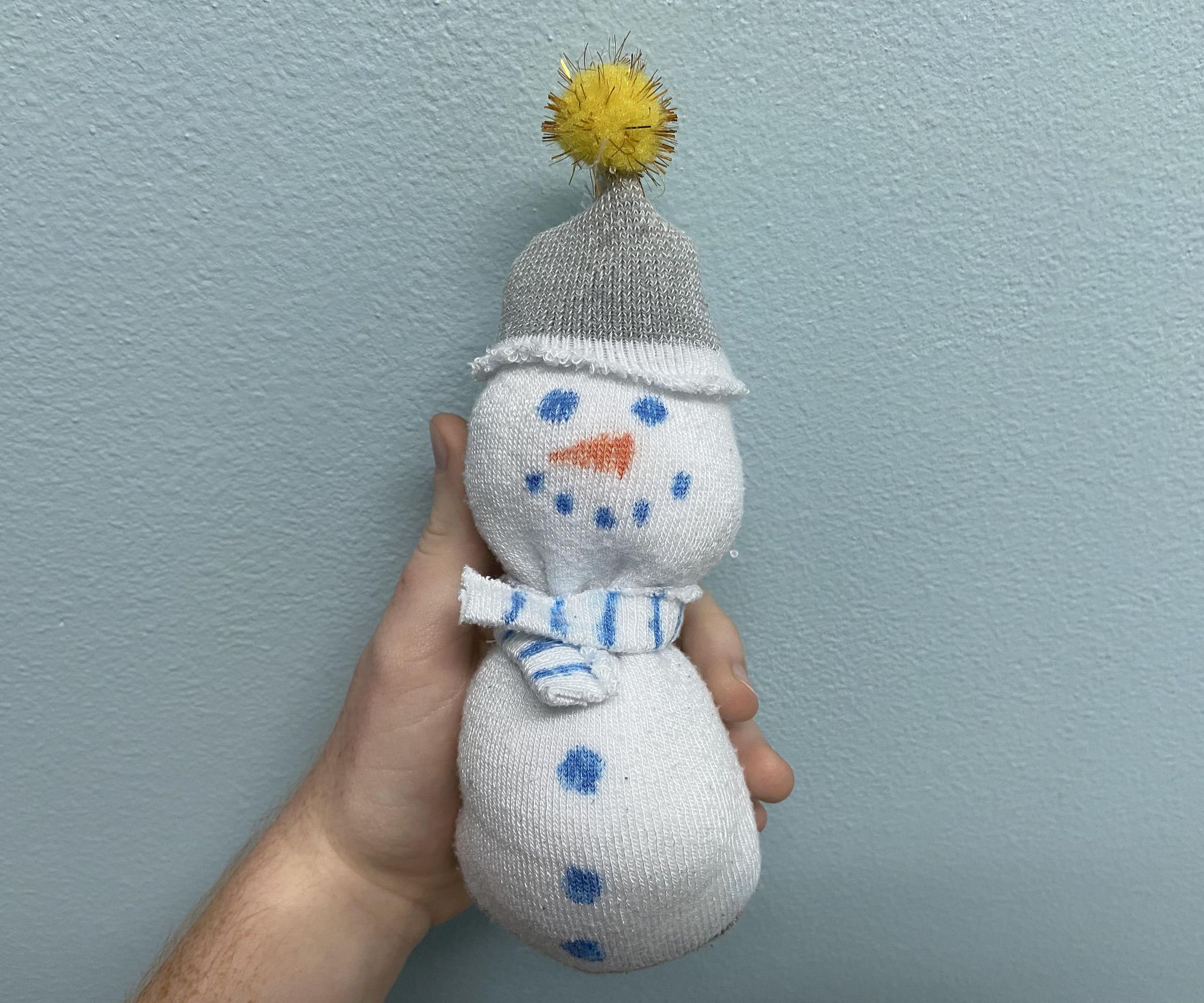 Snowman Plushie Out of a Sock : 5 Steps (with Pictures) - Instructables