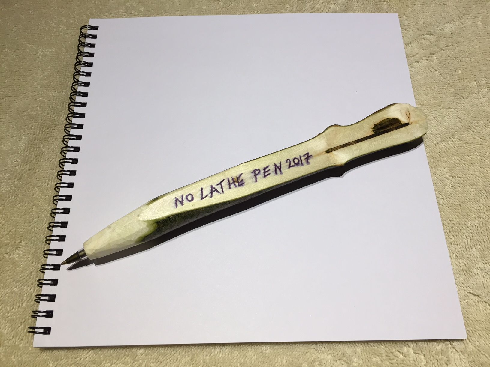 How to Make a Live Edge Pen / the No Lathe Challenge : 7 Steps (with ...