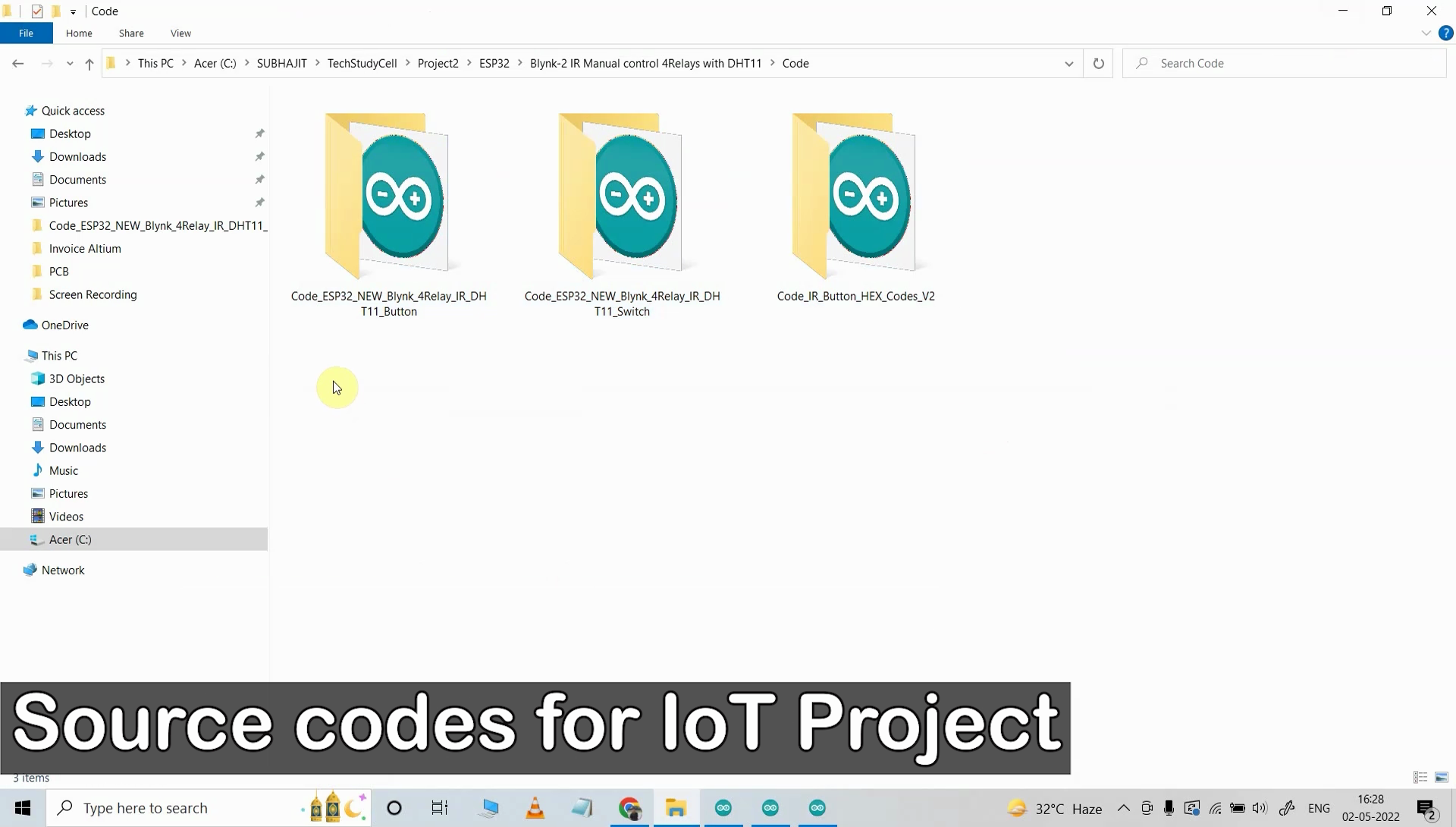 IoT Project Using ESP32 Blynk Google Assistant With Timer & Sensor : 19 ...
