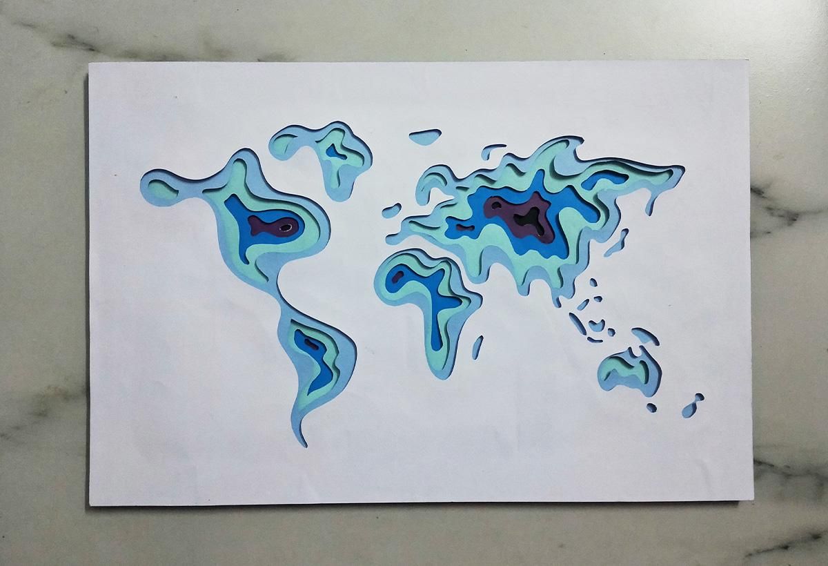 Topographic World Map Art : 11 Steps (with Pictures) - Instructables