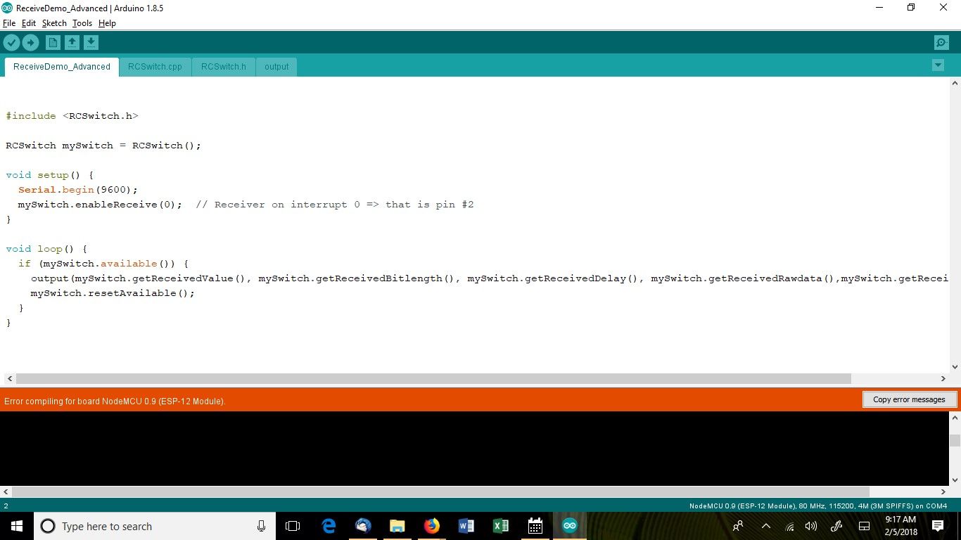 Using an ESP8266 to Control Mains Sockets Using 433mhz Transmitter and ...