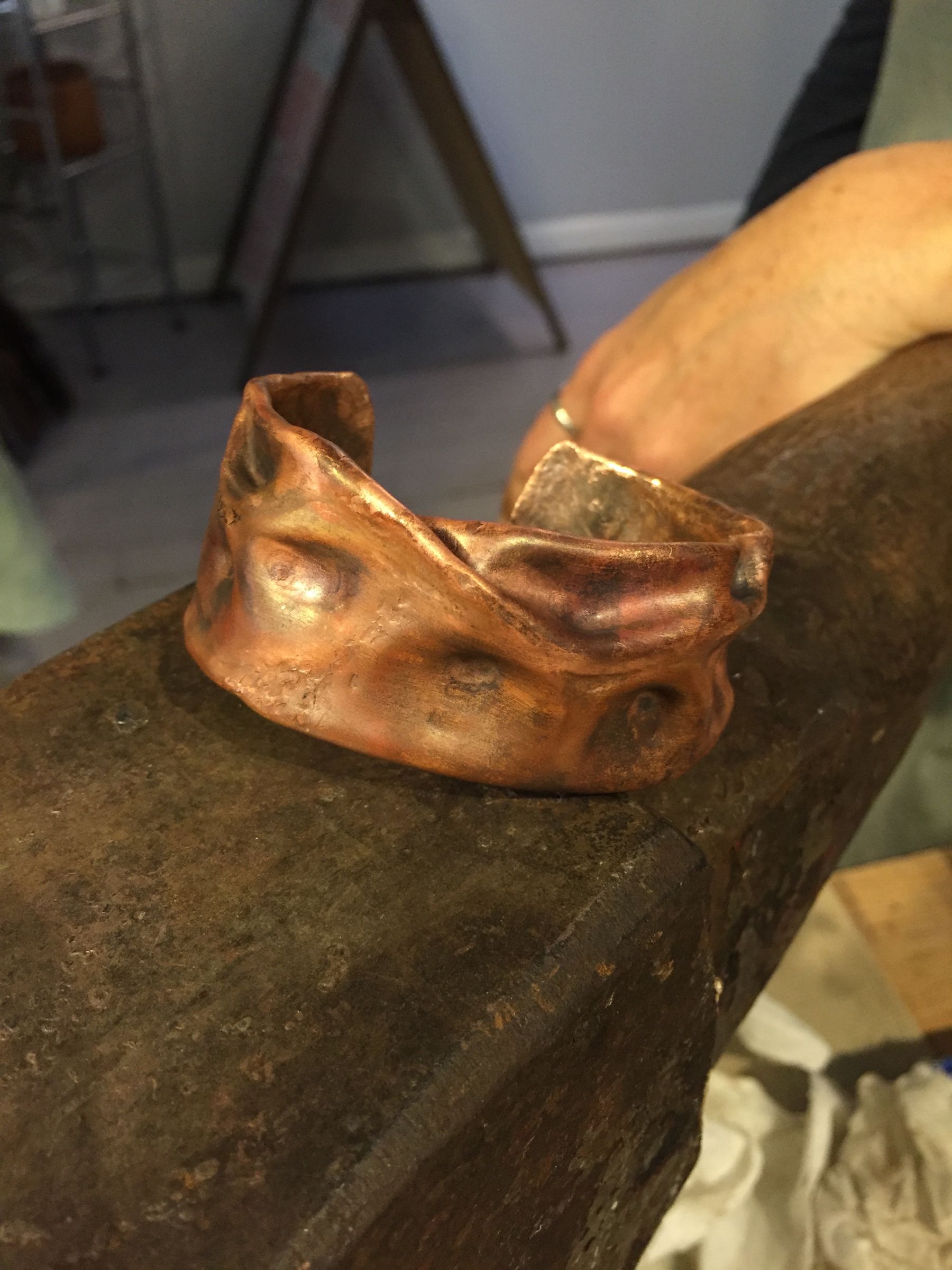 Forged Repurposed Copper Pipe Cuff : 6 Steps (with Pictures ...