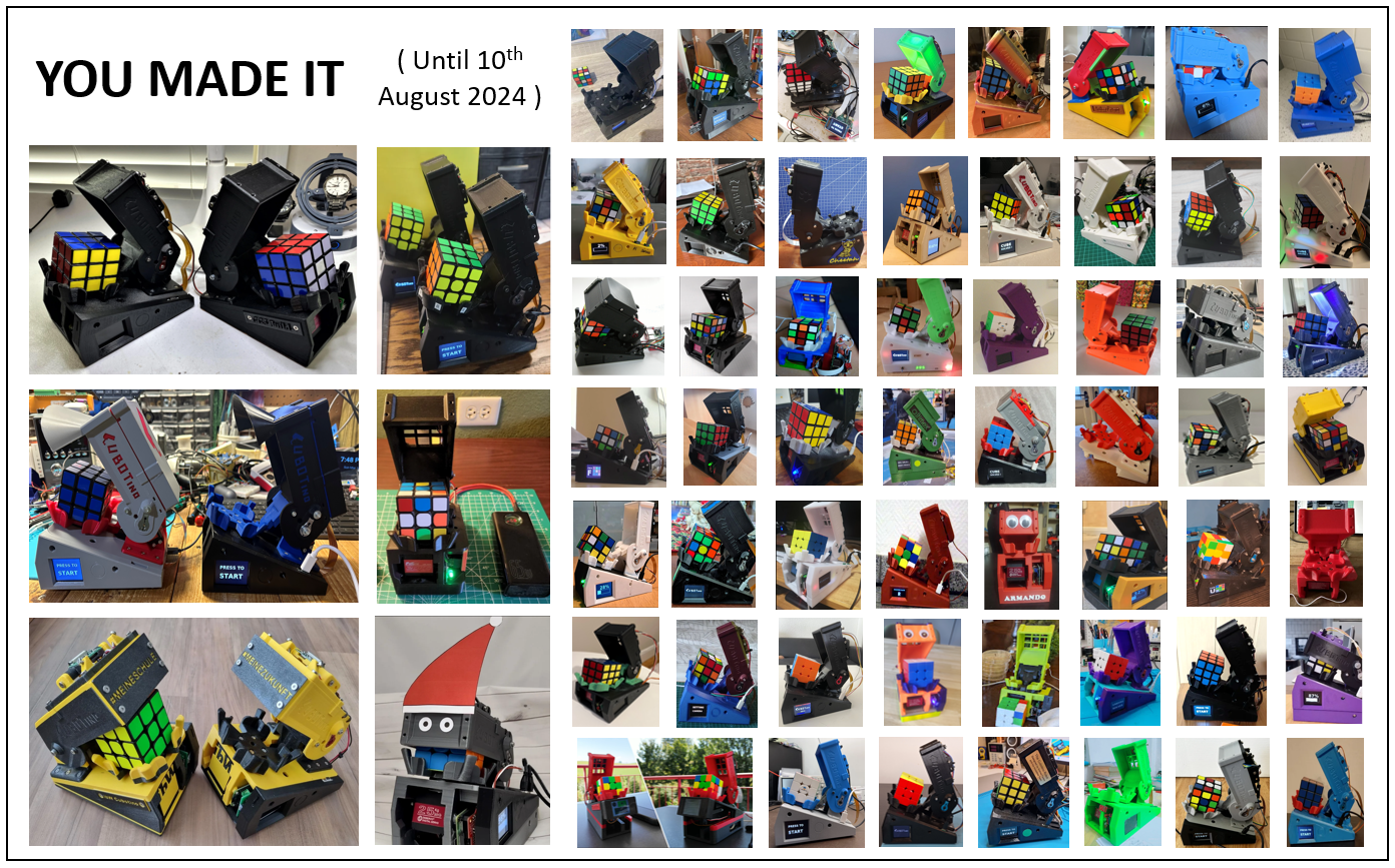 CUBOTino Autonomous: Small, 3D Printed, Rubik's Cube Robot (Raspberry ...