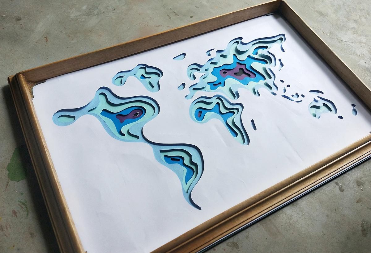 Topographic World Map Art : 11 Steps (with Pictures) - Instructables