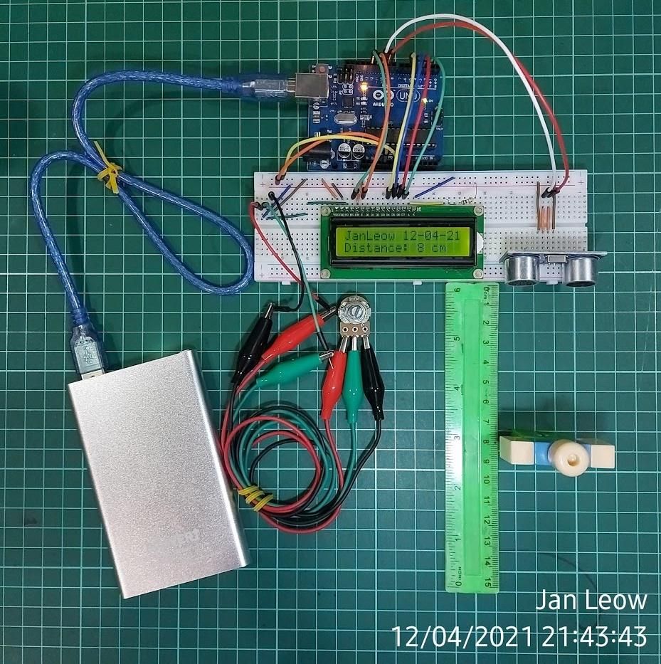 How to Make an Ultrasonic Range Finder Using an LCD and Arduino : 4 ...