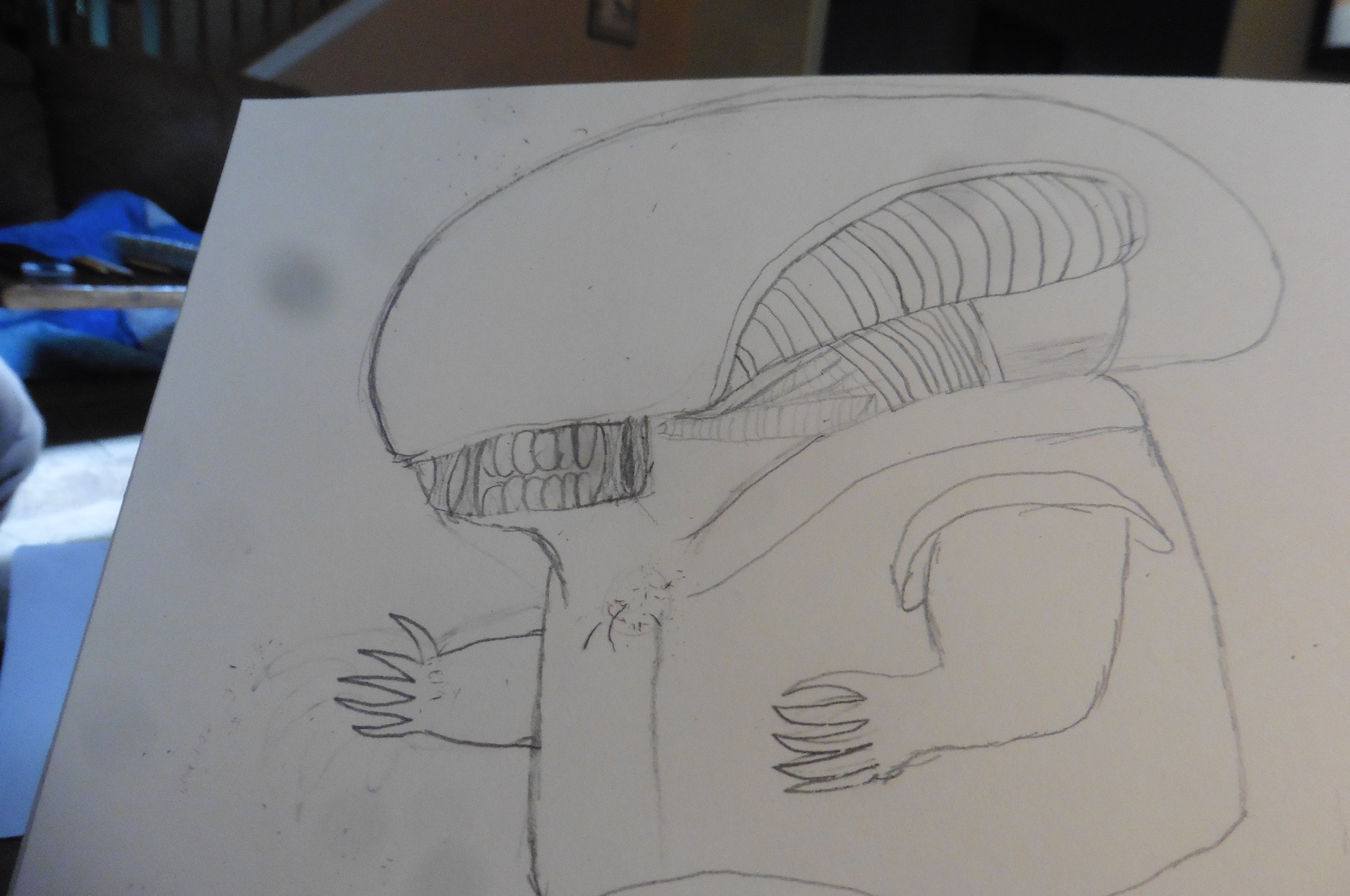 Drawing a Fat Xenomorph : 6 Steps - Instructables