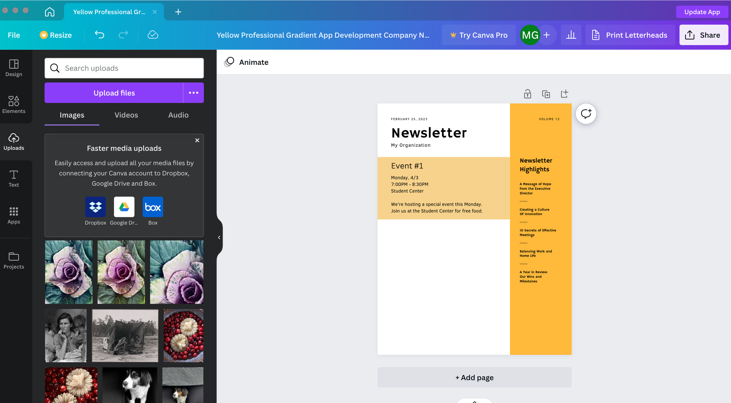 How to Make a One-page Newsletter on Canva : 6 Steps - Instructables