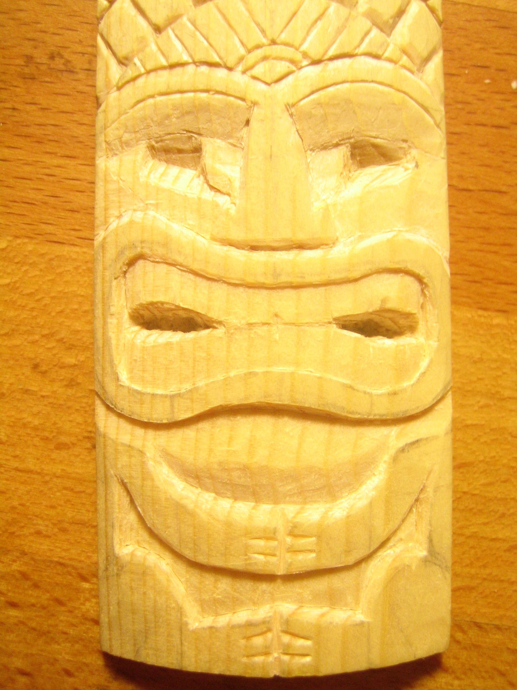 Carve a Miniature Tiki Mask and Color It Cheaply and Eco-friendly : 6 ...