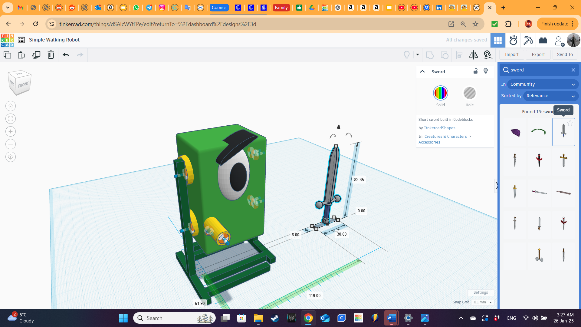 Tinkercad Robotics for School: SIMLAB KOMBAT! (virtual Walking Robots ...