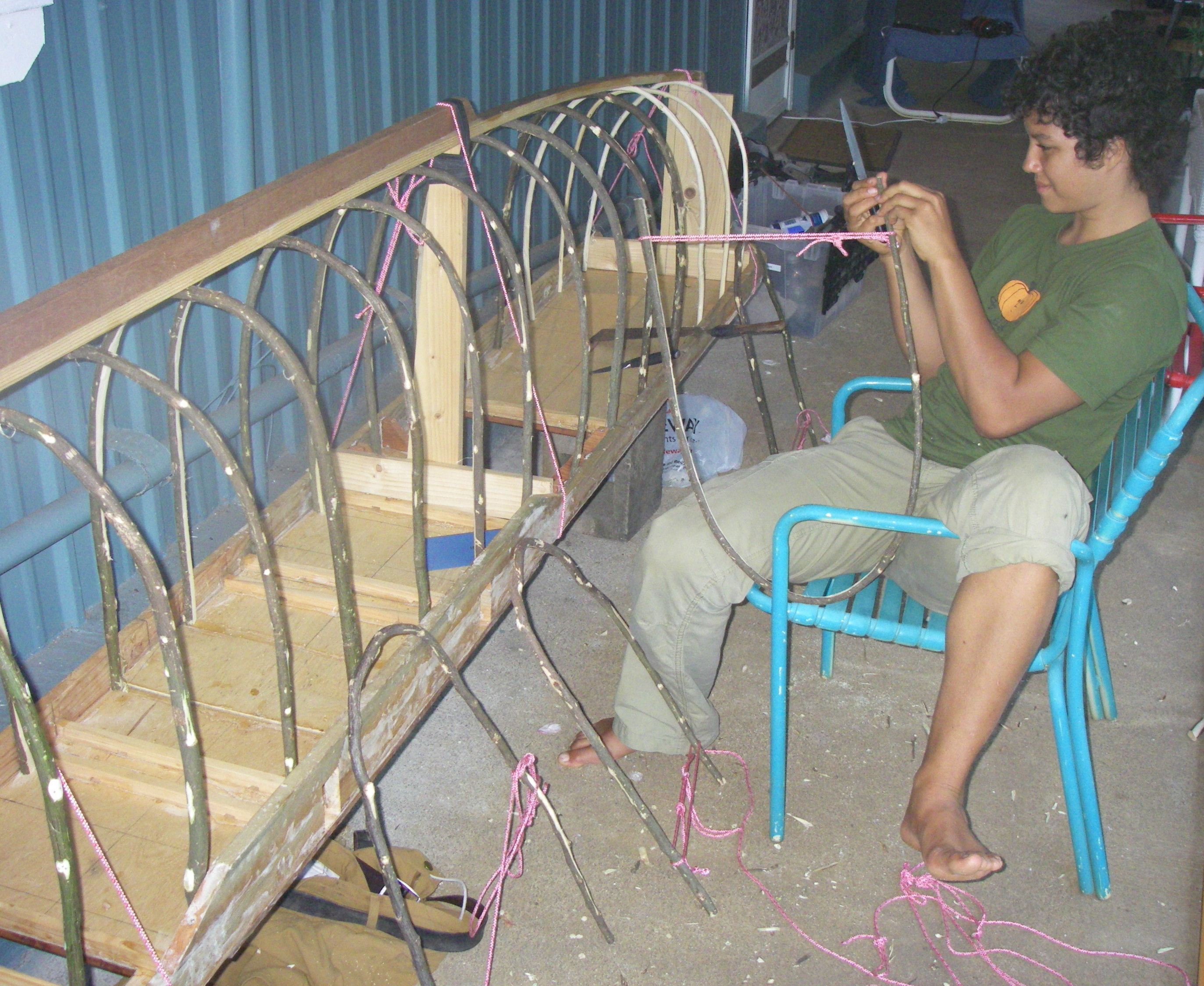 Skin-On-Frame Outrigger Sailing Canoe. Chapter 3: Lash the Frame. : 10 ...