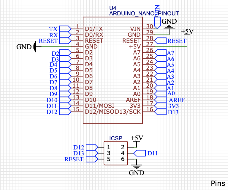 Arduino Nano Pinout Icsp