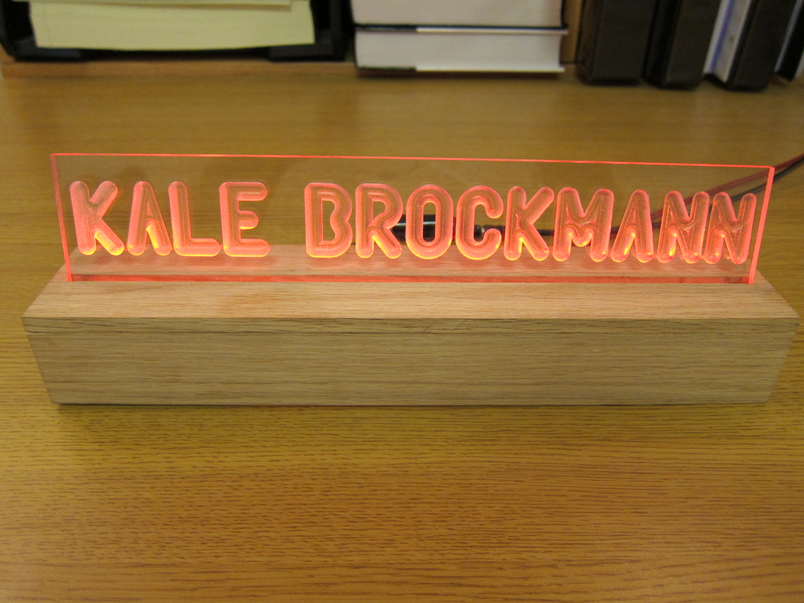 Awesome LED Edge-lit Desktop Nameplate : 10 Steps (with Pictures ...