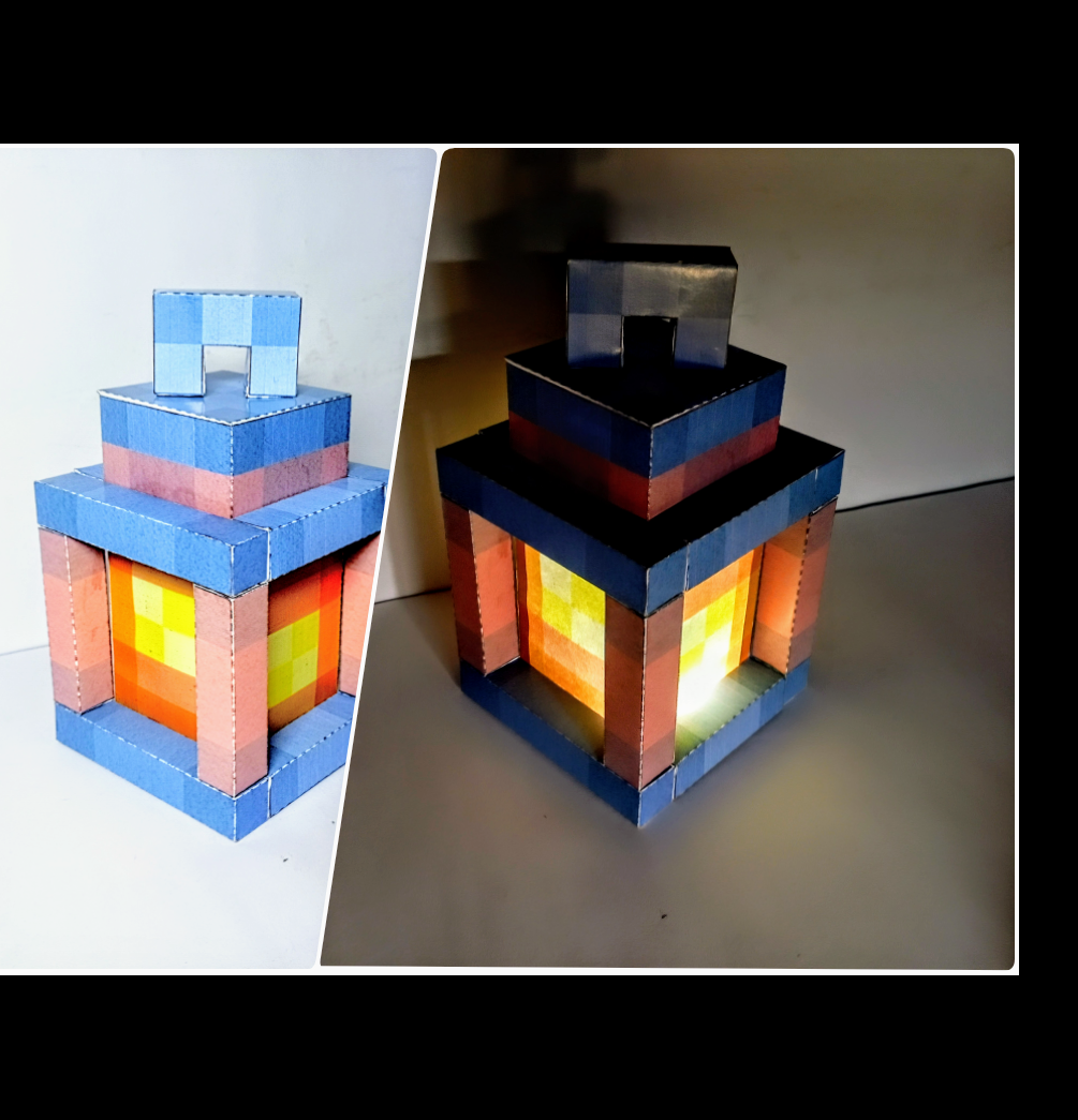 Minecraft Lantern Papercraft – Easy Cardstock Build : 7 Steps (with Pictures) - Instructables
