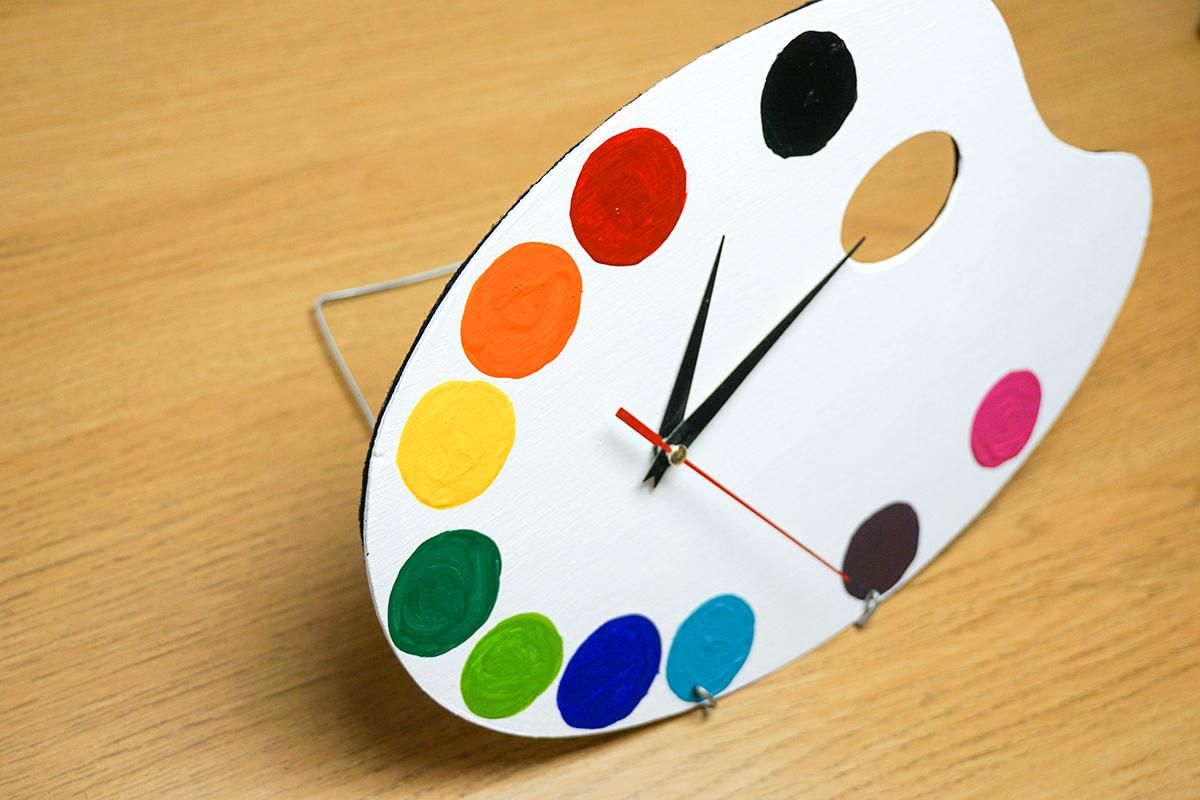 DIY Paint Palette Clock | Simple & Fun Art Themed Project : 8 Steps ...