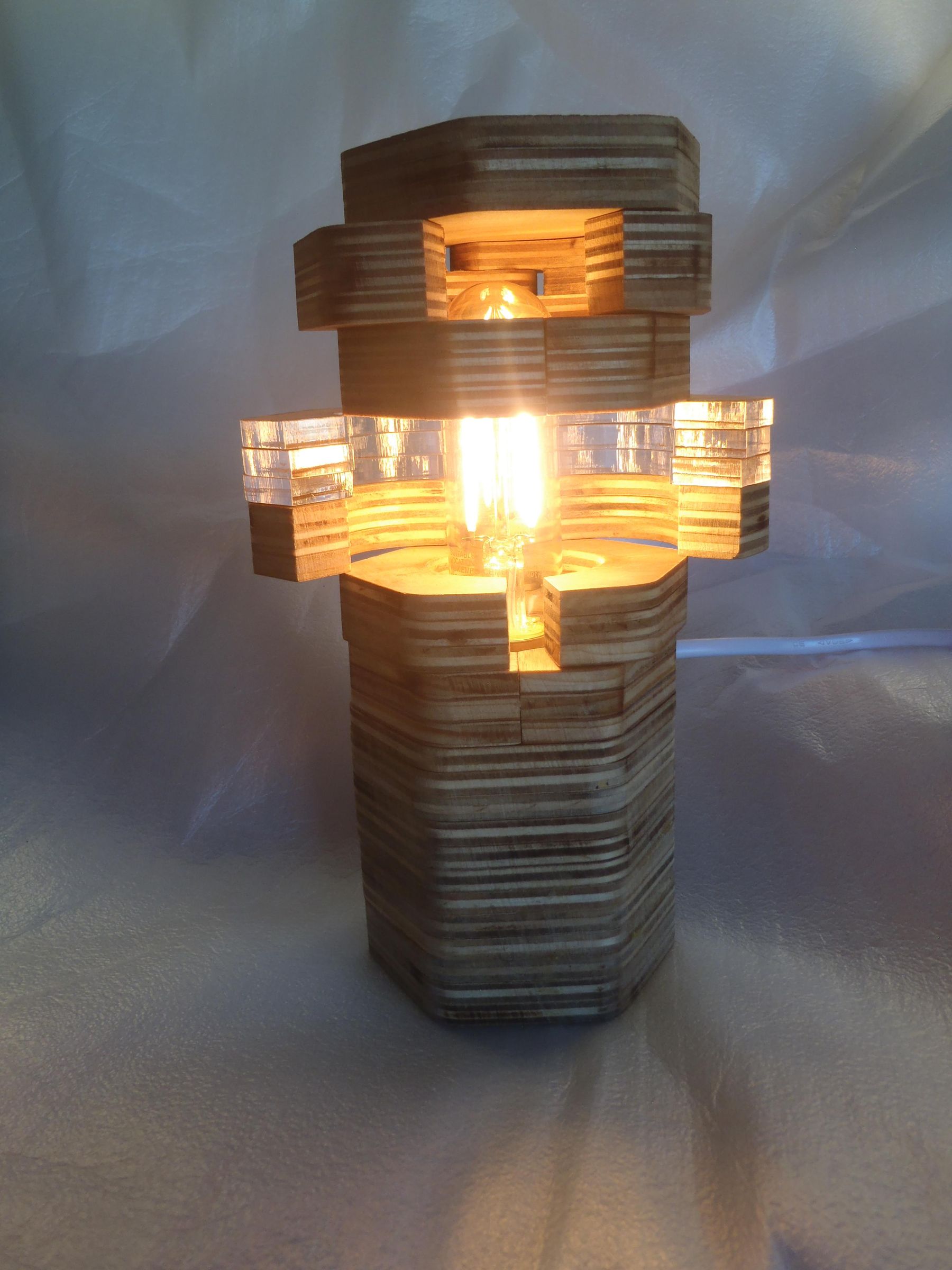 Customizable Plywood and Acrylic Hinged Lamp : 5 Steps (with Pictures ...