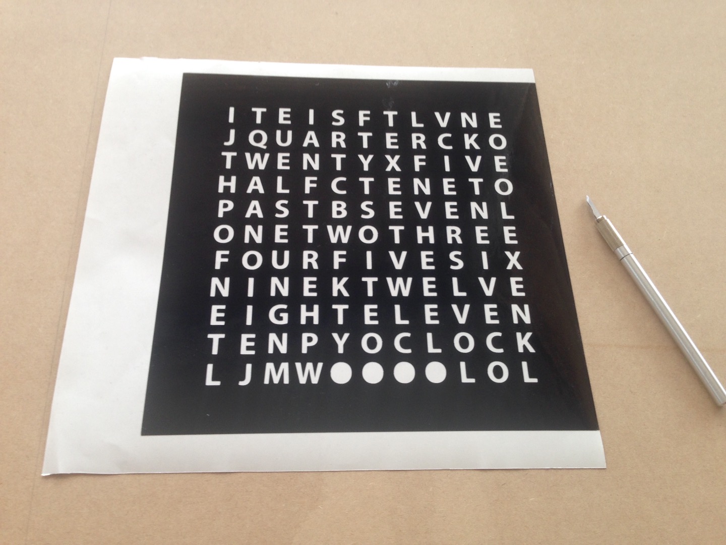 DIY Word Clock - in Seven Steps : 7 Steps - Instructables