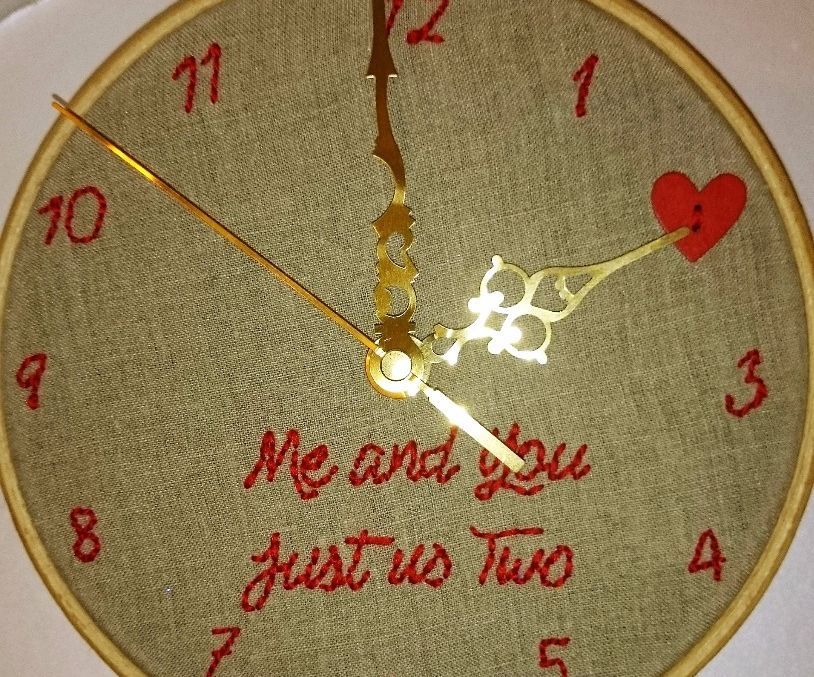 Valentine's Embroidery Hoop Clock : 6 Steps (with Pictures) - Instructables