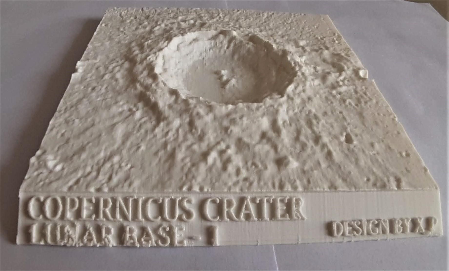 3D Printed Moon Copernicus Crater Desk Décor : 5 Steps (with Pictures ...