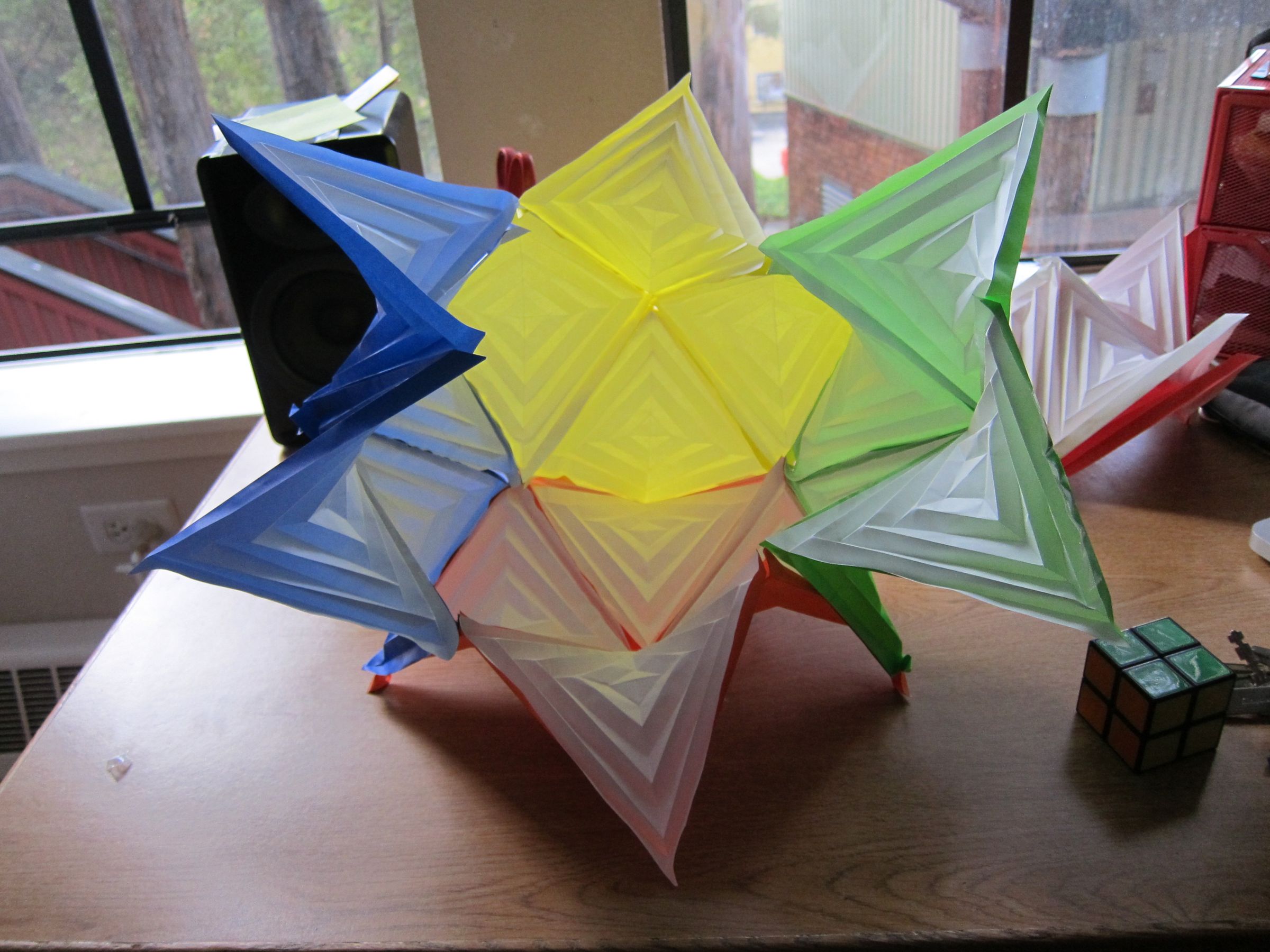 Paper "Cube" Made of Hyperbolic Paraboloids - Modular Math Origami : 7 ...