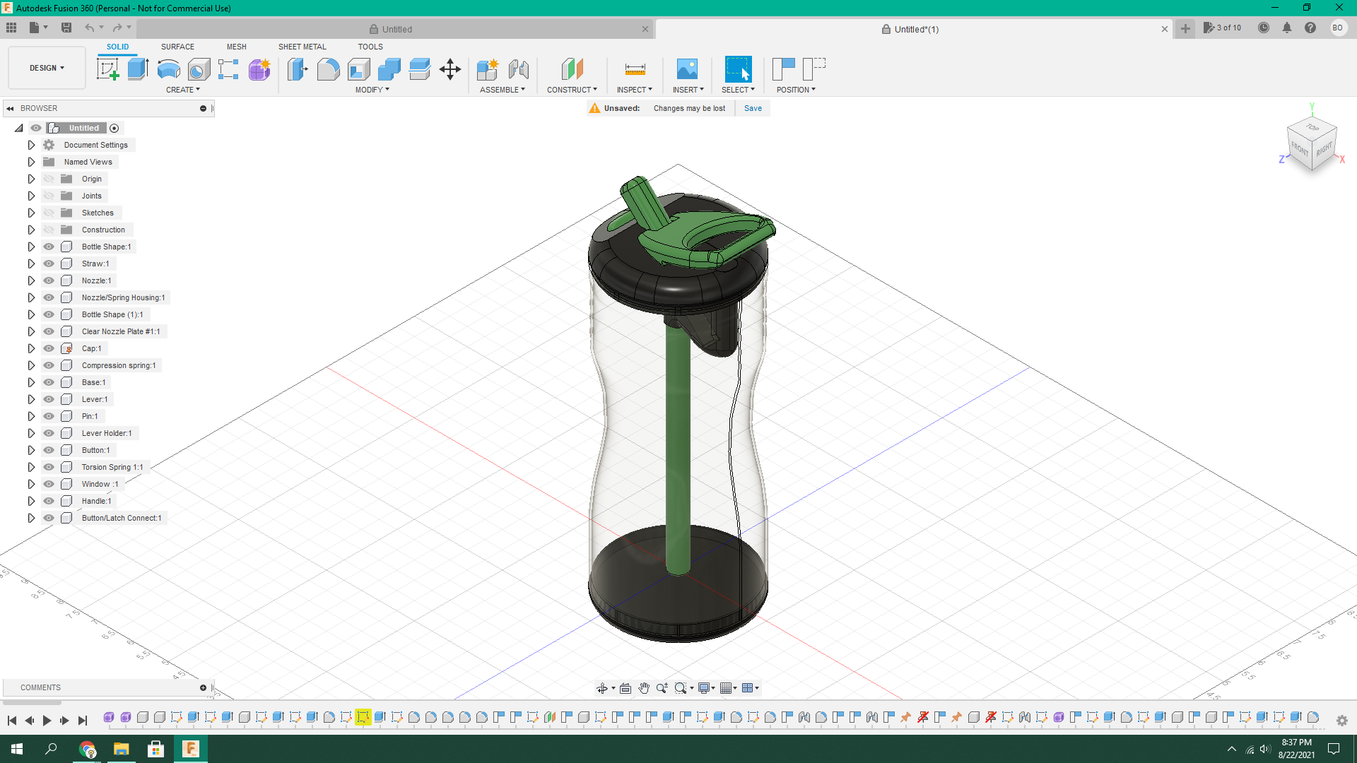 Transparent Water Bottle With Fusion 360 - Instructables