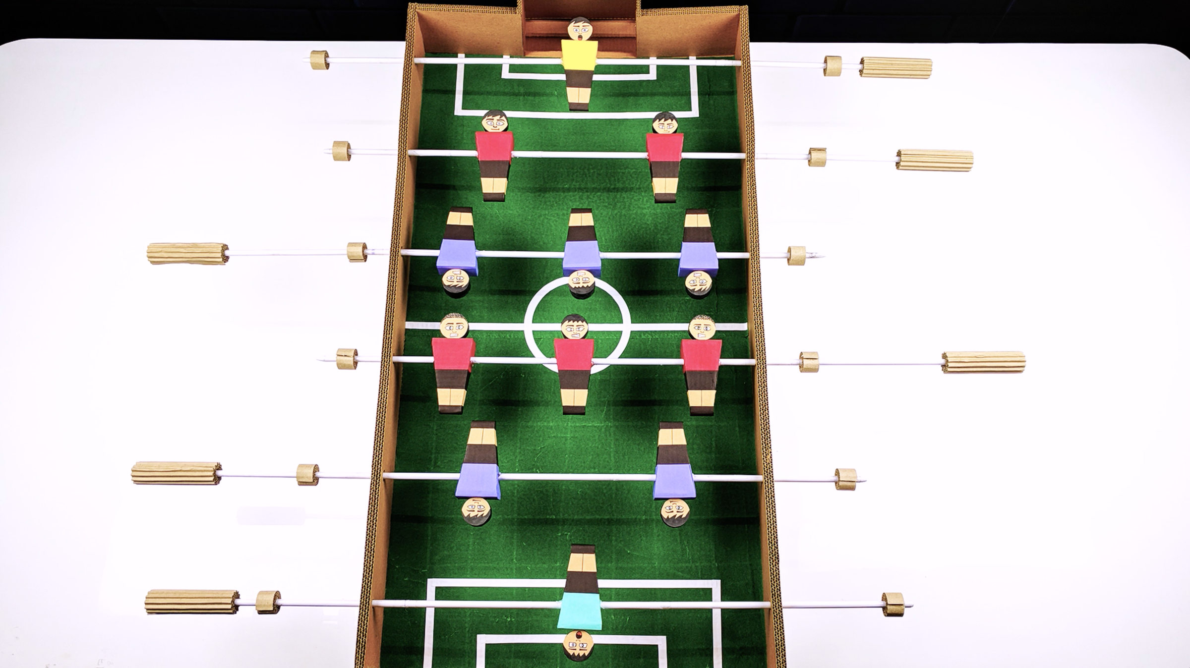 How to Make FOOSBALL Table Board Game From Cardboard DIY at HOME : 16 ...