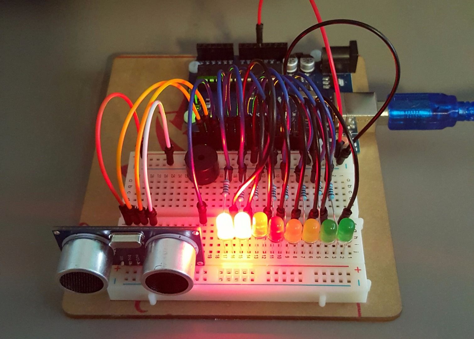 Distance Detector With Buzzer and LED Meter. : 3 Steps - Instructables