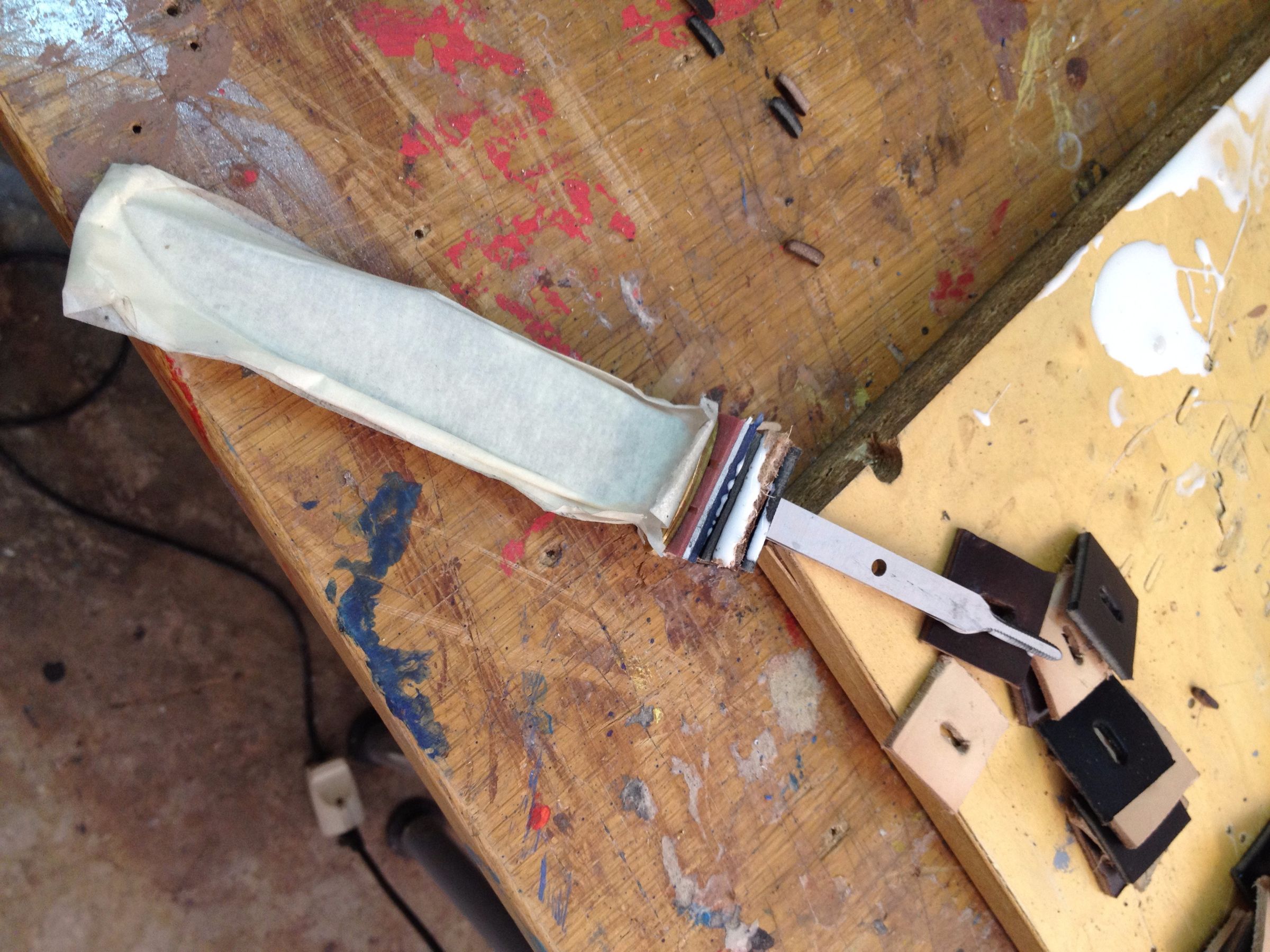 DIY Stacked Leather Handle Bowie Knife : 5 Steps (with Pictures ...