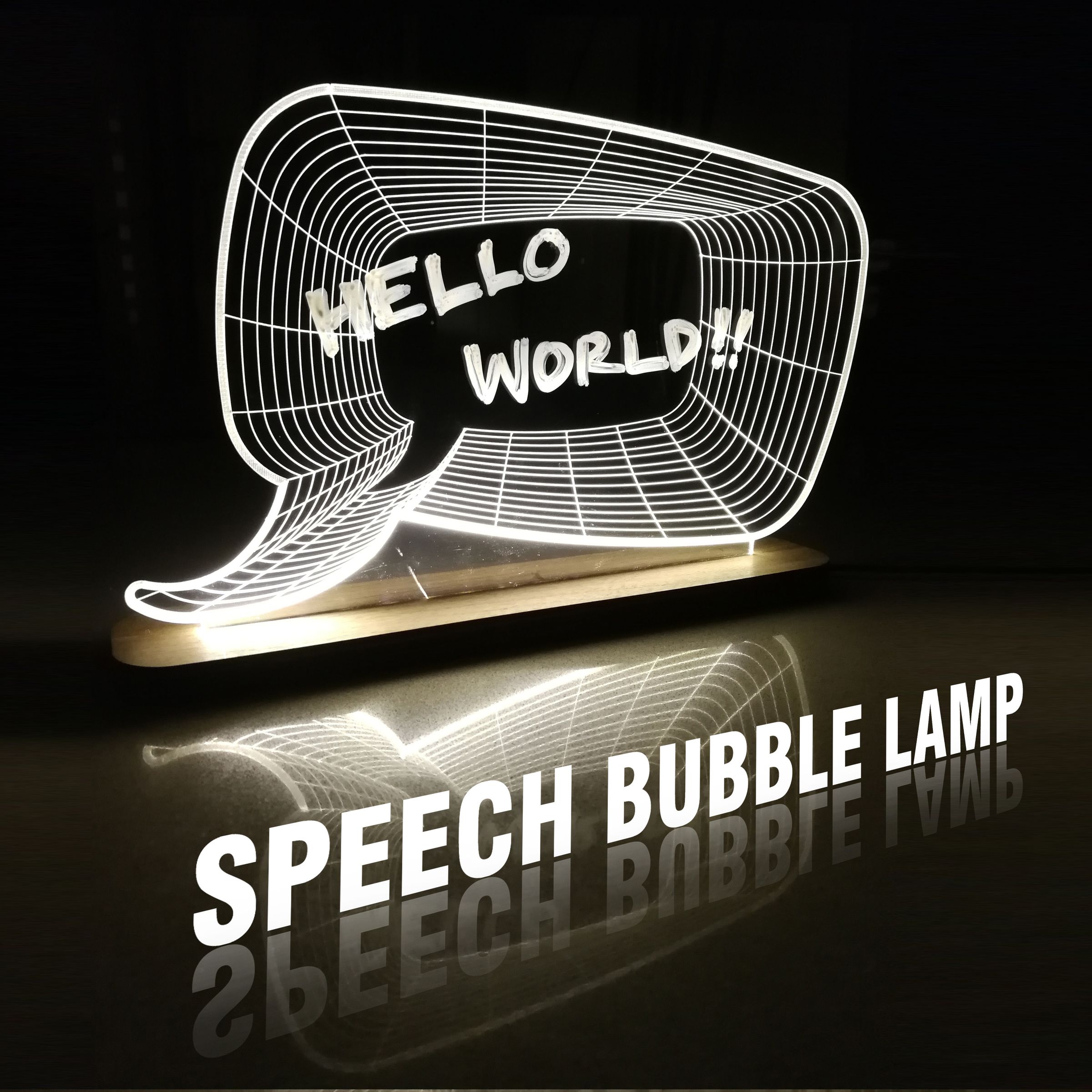 Speech Bubble Lamp & Scribbleboard With Full Plans : 5 Steps (with ...