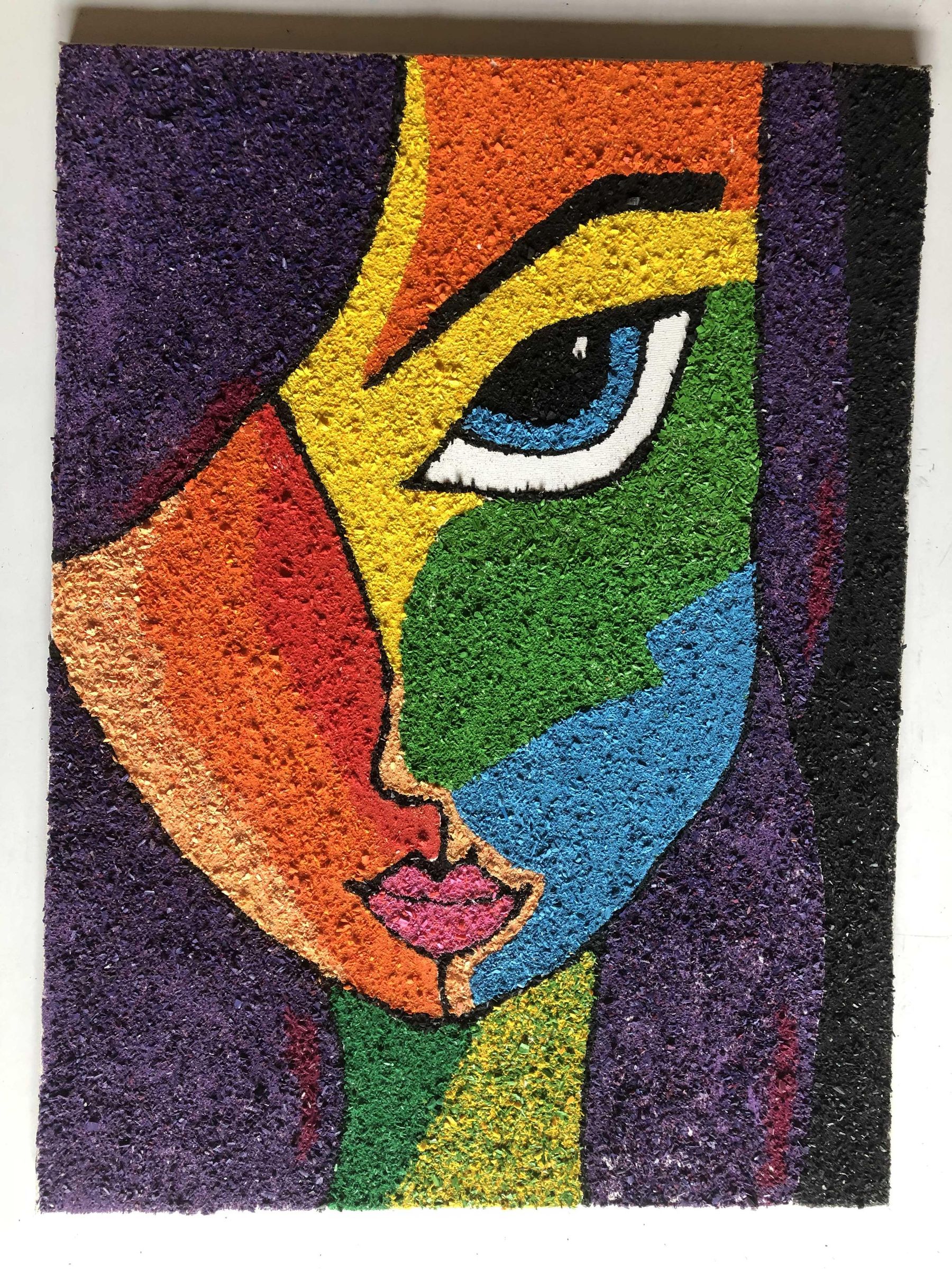 Cubist Face With Crushed Crayon : 8 Steps (with Pictures) - Instructables