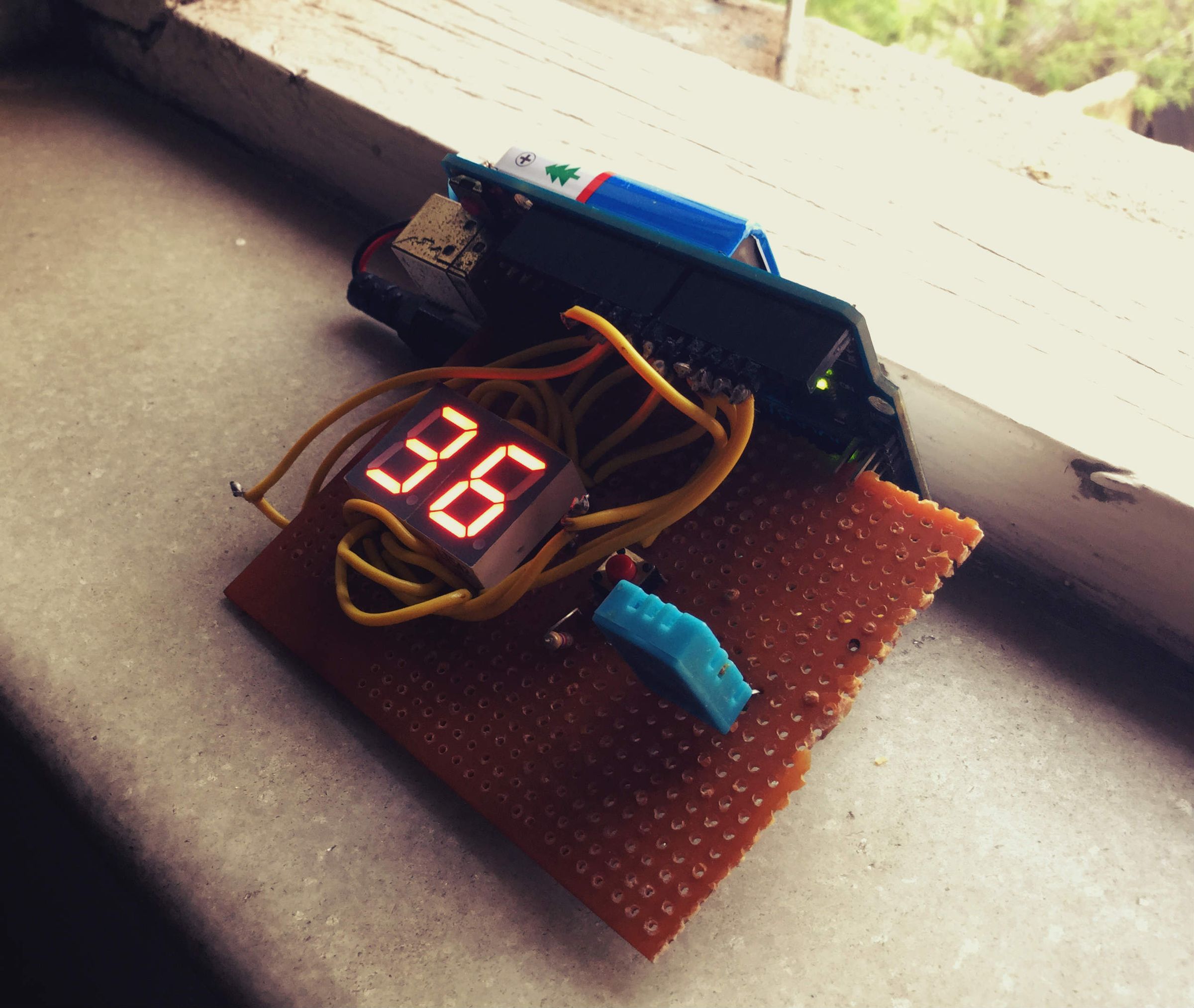 Arduino Temperature and Humidity on 7 Segment Display : 4 Steps ...