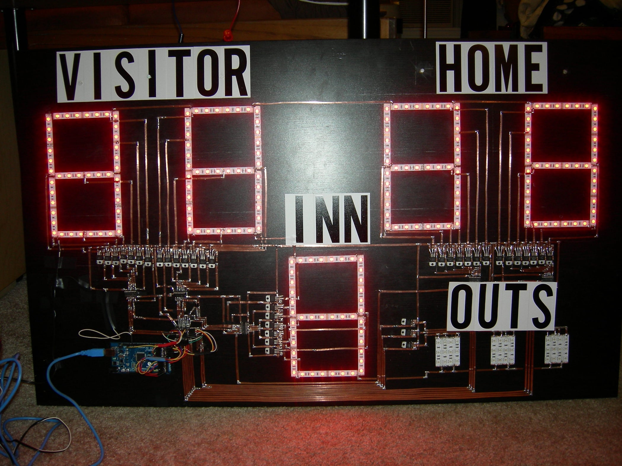 Remote Controlled Arduino Scoreboard Using Led Strips 14 Steps With