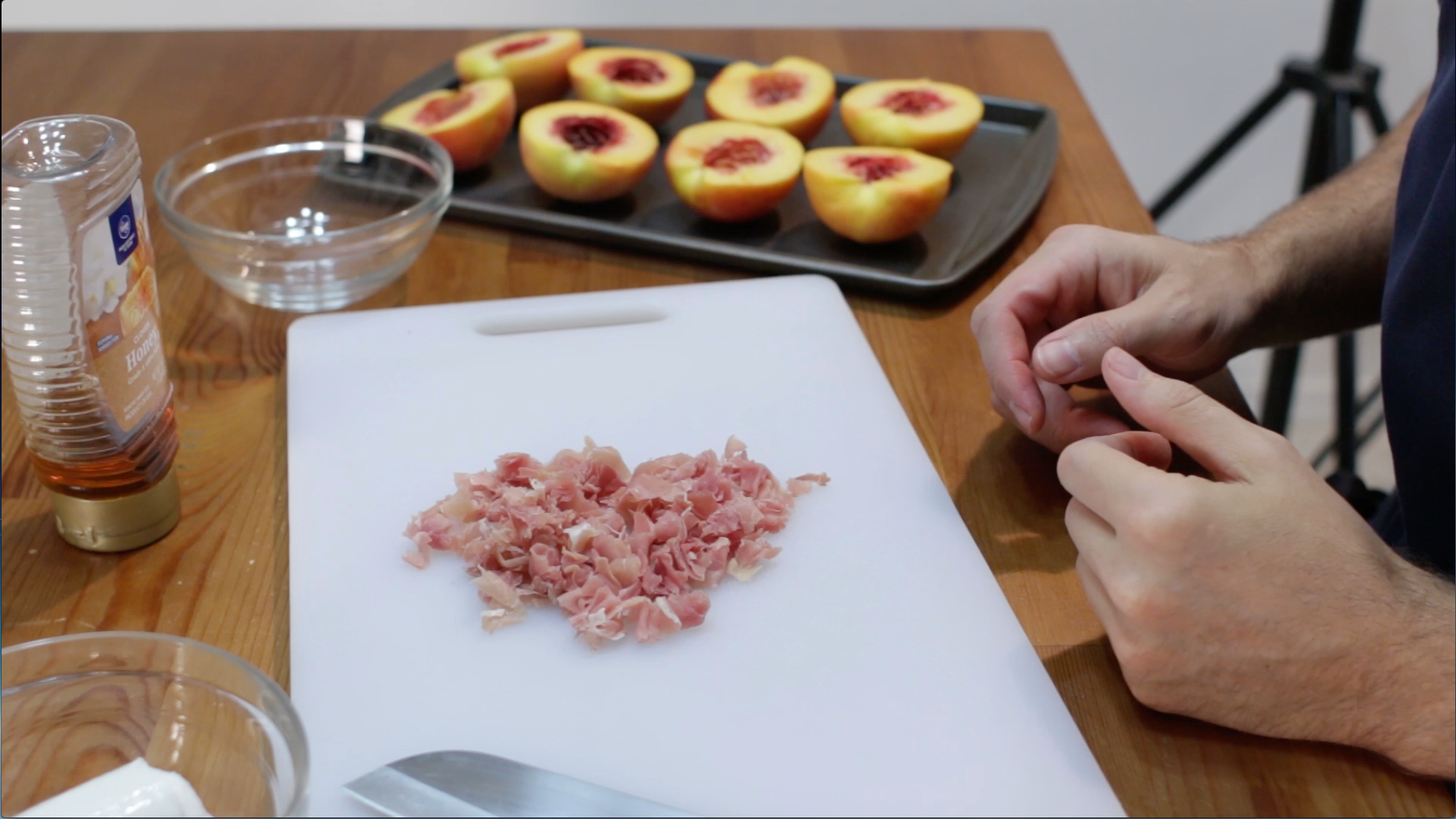 Roasted Peaches Goat Cheese Peaches With Prosciutto and Honey : 6 Steps ...