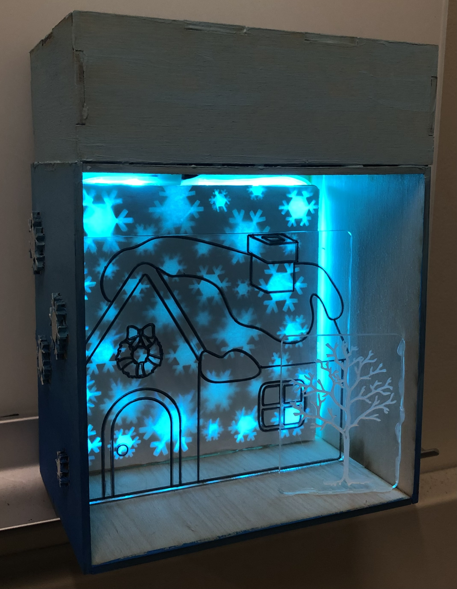 Winter Themed Light Display Shadow Box : 7 Steps - Instructables