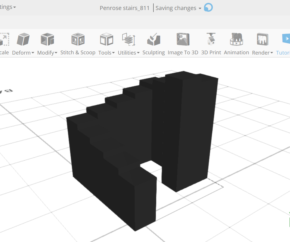 HOW TO CREATE a 3D PENROSE STAIRS IN 3D MODELLING SOFTWARE : 6 Steps ...