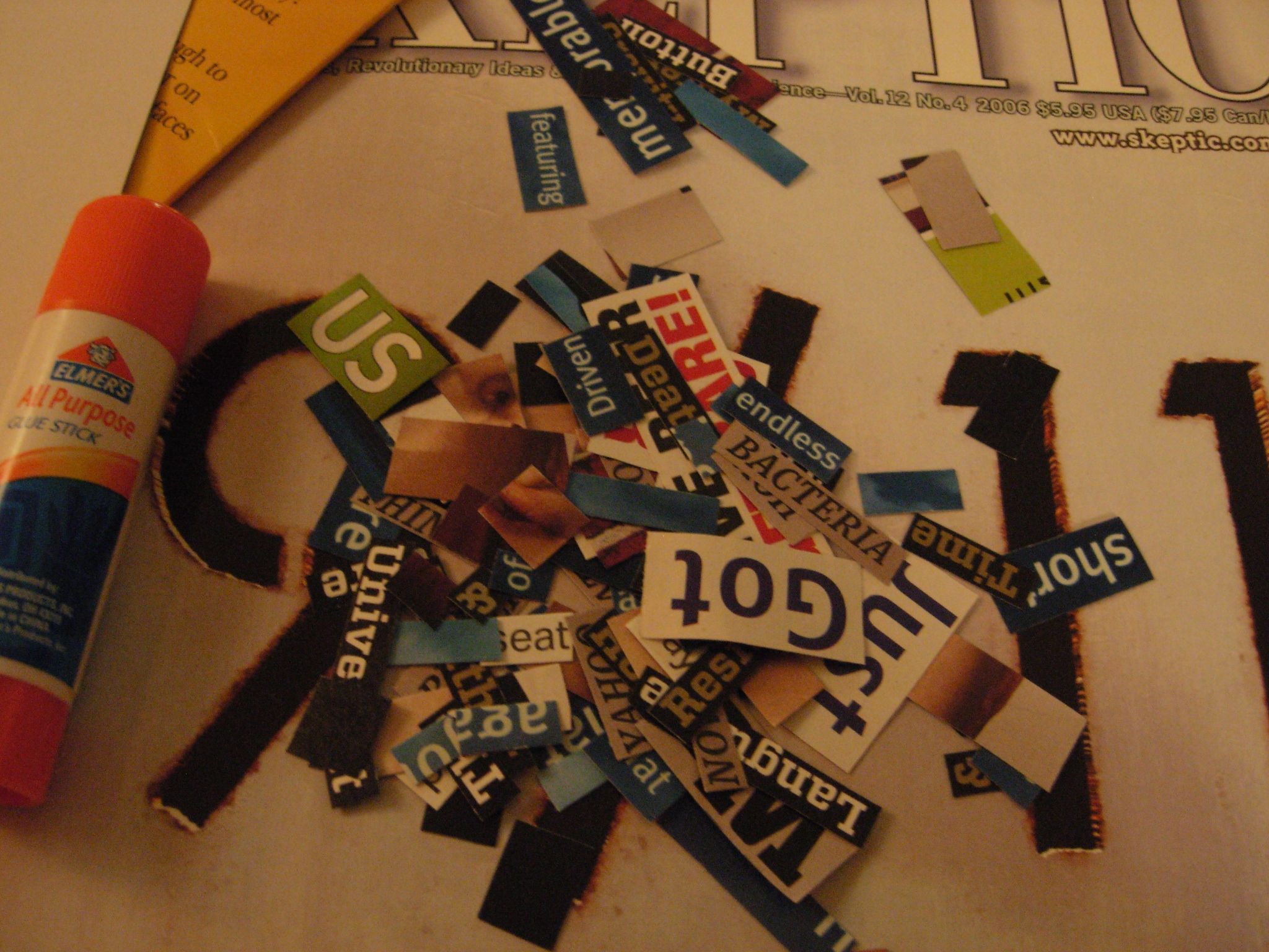 Ransom Note Magnetic Fridge Poetry : 3 Steps - Instructables
