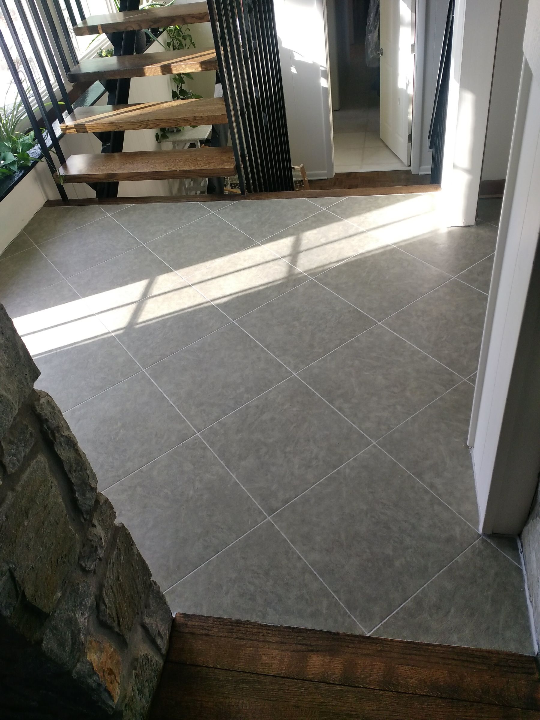 How To Grout Vinyl Tile Flooring Installing A Luxury Vinyl Tile Floor