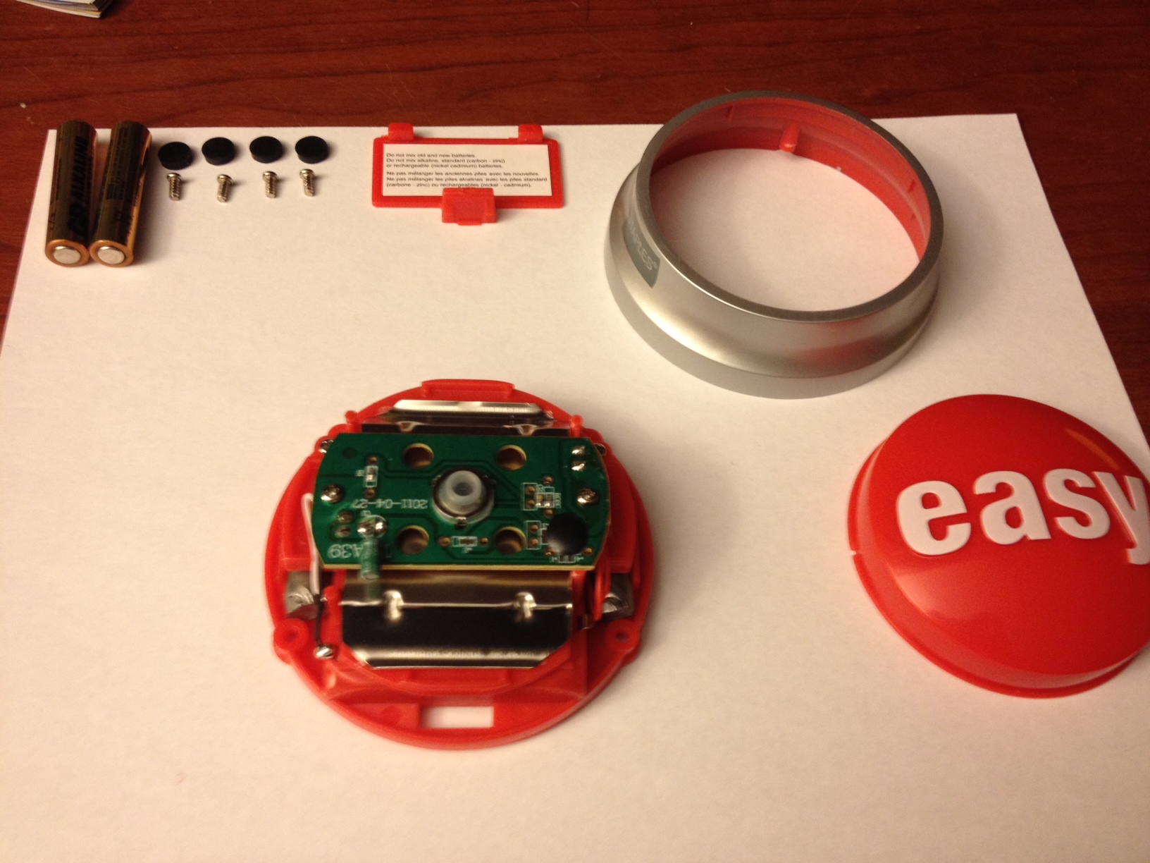 DIY "Anything" Staples Easy Button (voice Recording) : 7 Steps ...