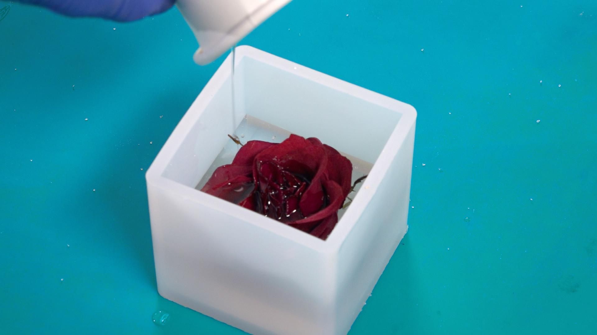 How to Cast Flowers in Epoxy Resin - DIY Resin Rose Paperweight! : 8 ...