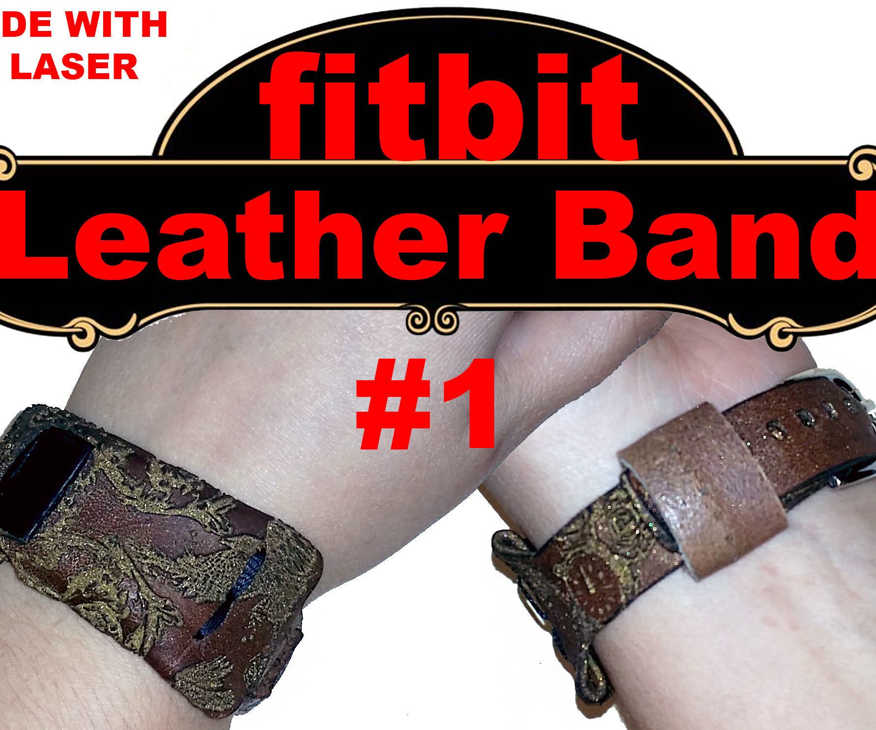 Laser Cut Leather Fitbit Band #1- Charge 1&2 : 5 Steps (with Pictures ...