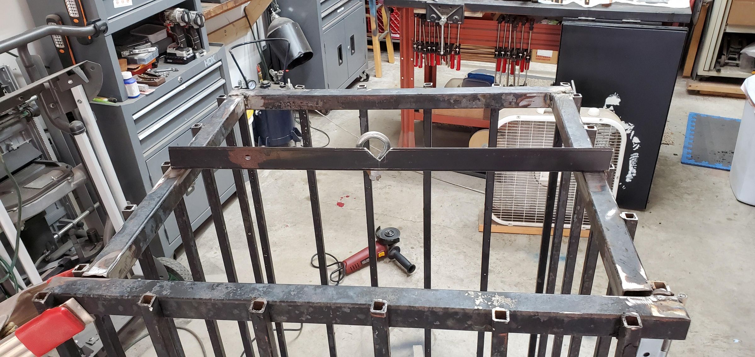 Skeleton in a Hanging Cage From Scrap Metal - Yard Decoration : 11 ...