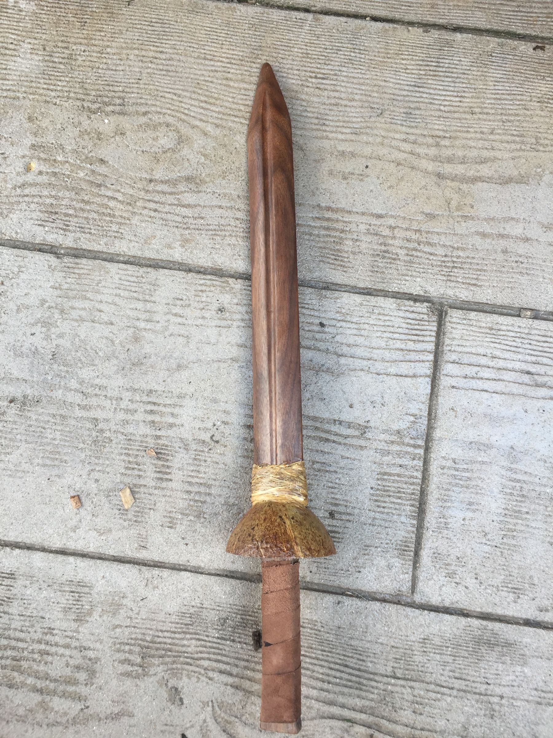 "Hook" Wooden Sword W/ Coconut Guard : 5 Steps (with Pictures ...