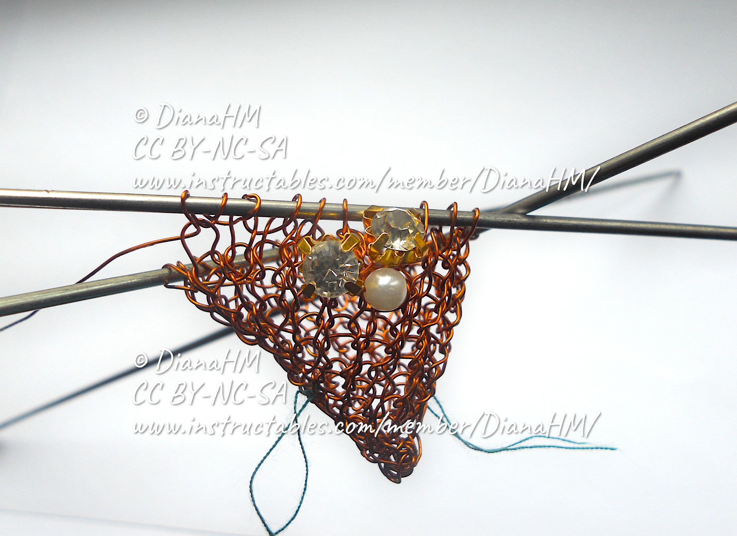 Knitted Wire Heart Pendant : 16 Steps (with Pictures) - Instructables