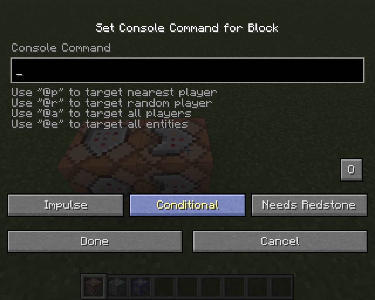 Guide to the New 1.9 Command Blocks : 5 Steps - Instructables